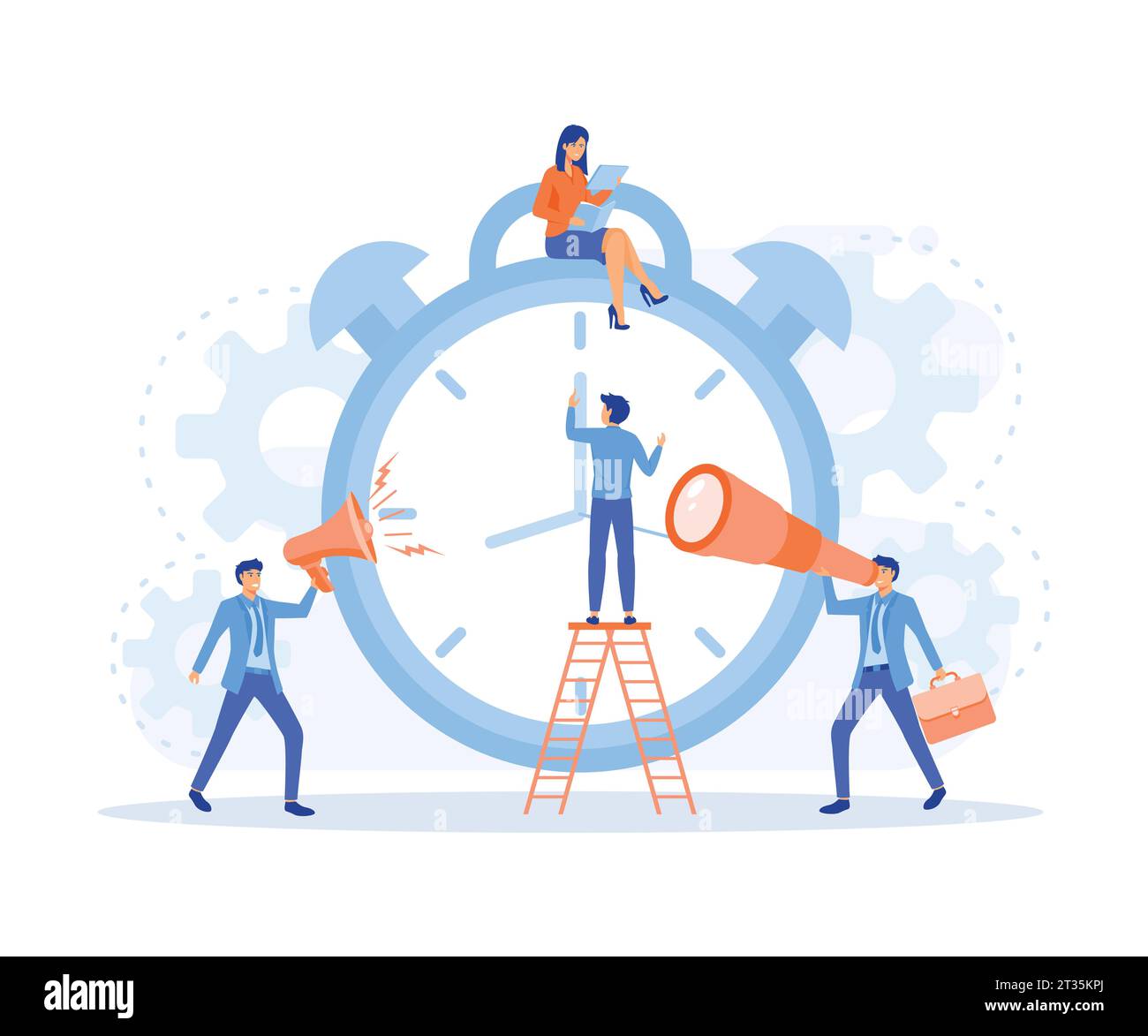 concept of work time management, quick reaction awakening, Organization ...