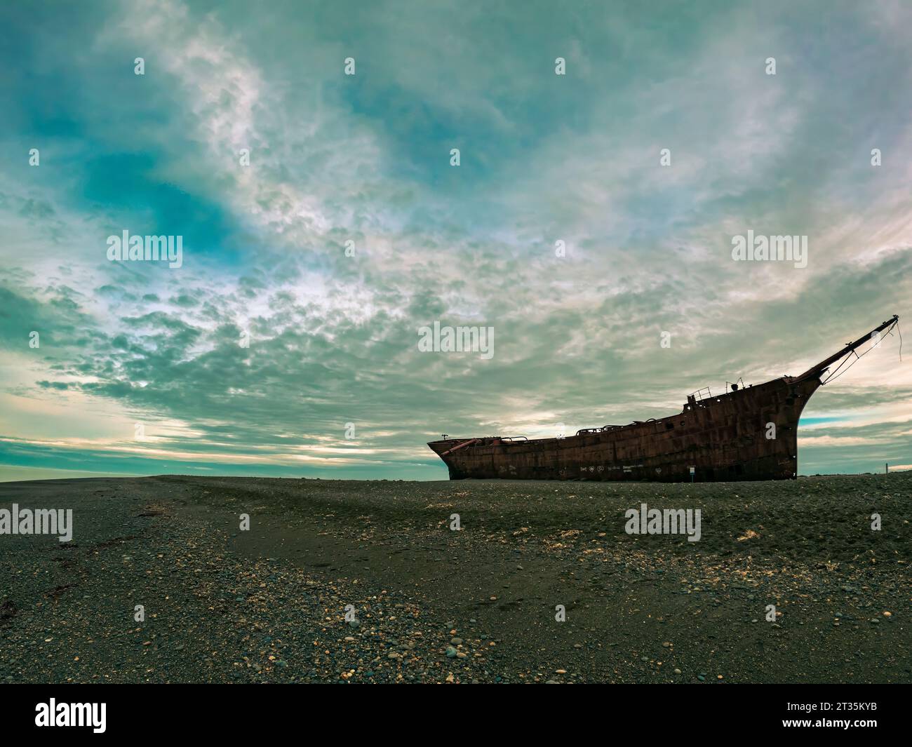Marjory Gleen ship aground on the Atlantic coast Stock Photo - Alamy