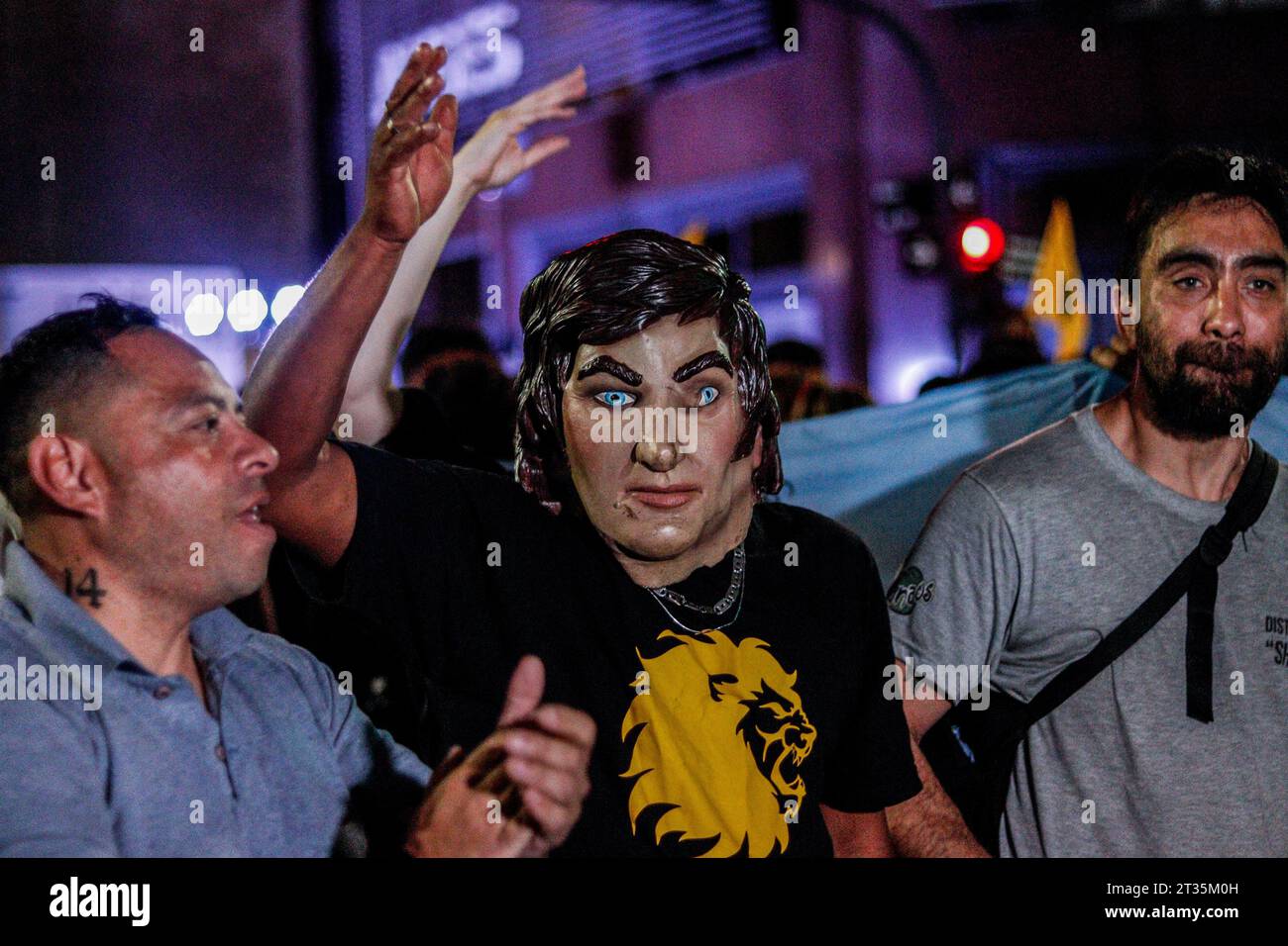 Buenos Aires, Argentina. 22nd Oct, 2023. A person disguised with a ...
