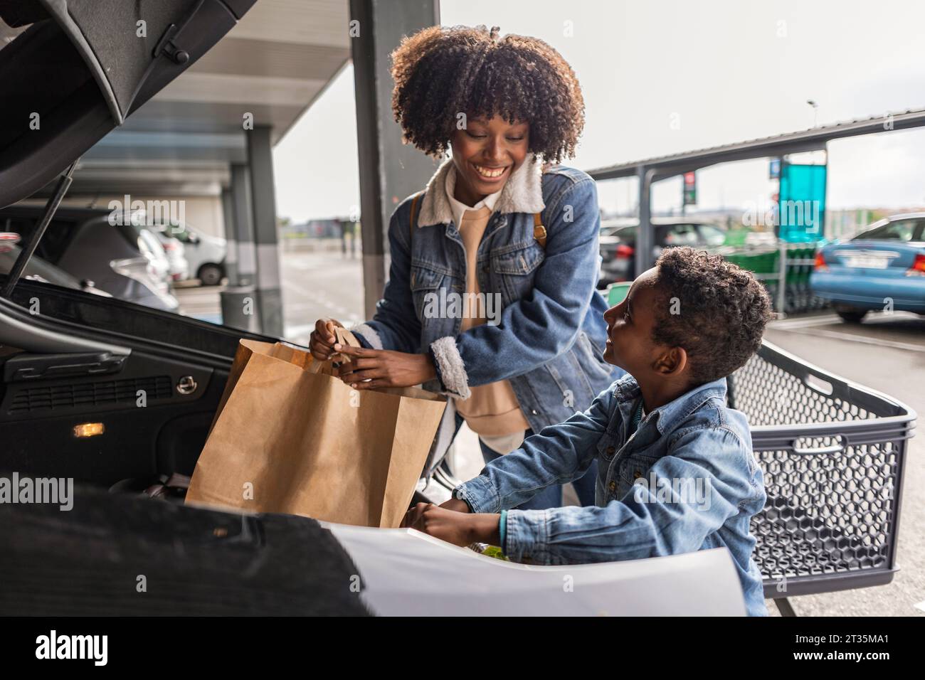 African shopping cart park hi-res stock photography and images - Alamy