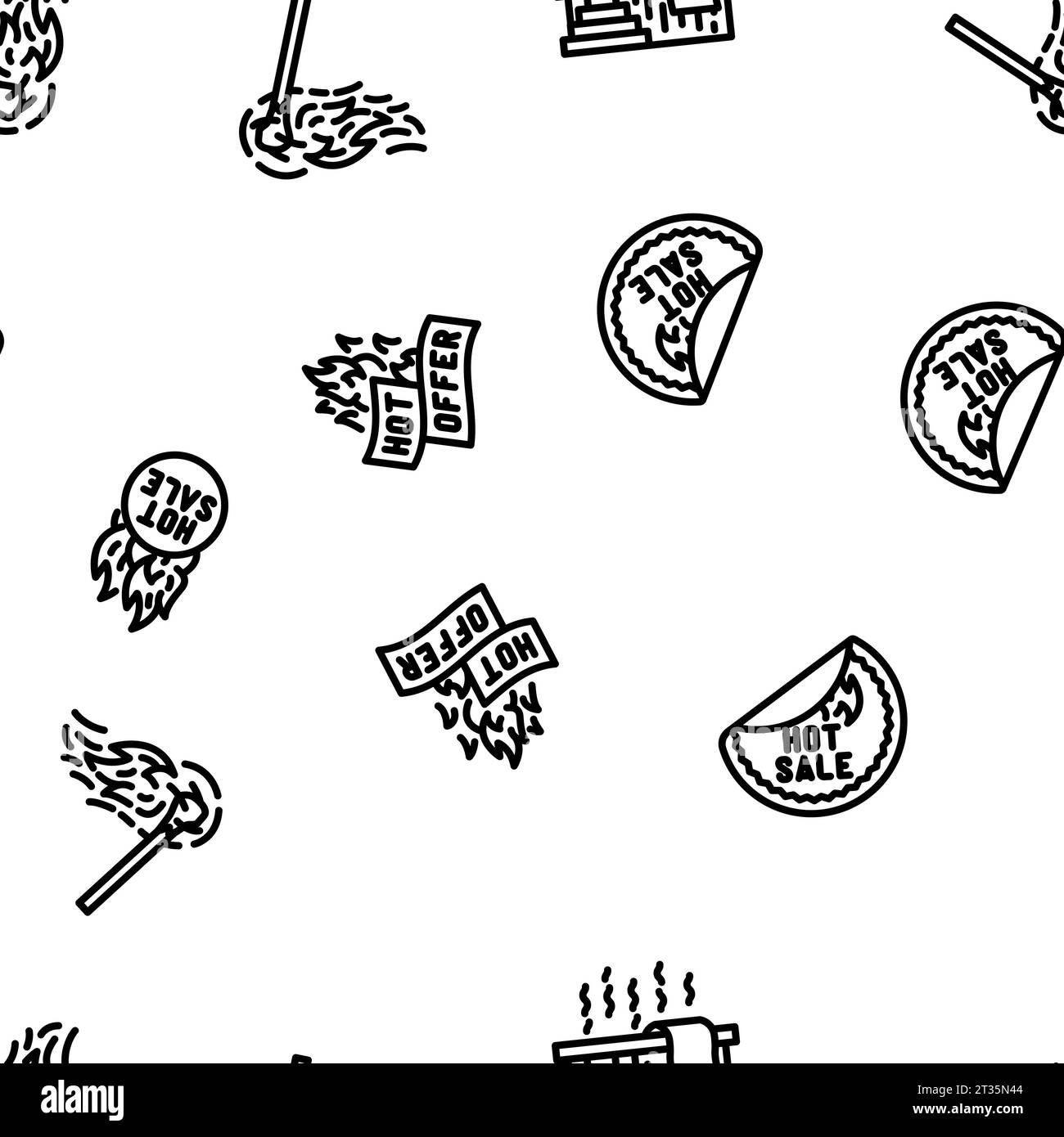 hot heat cold fire vector seamless pattern Stock Vector Image & Art - Alamy