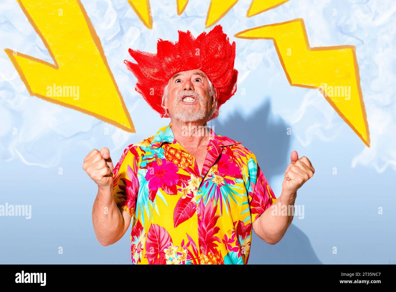 Angry man in yellow hi-res stock photography and images - Alamy