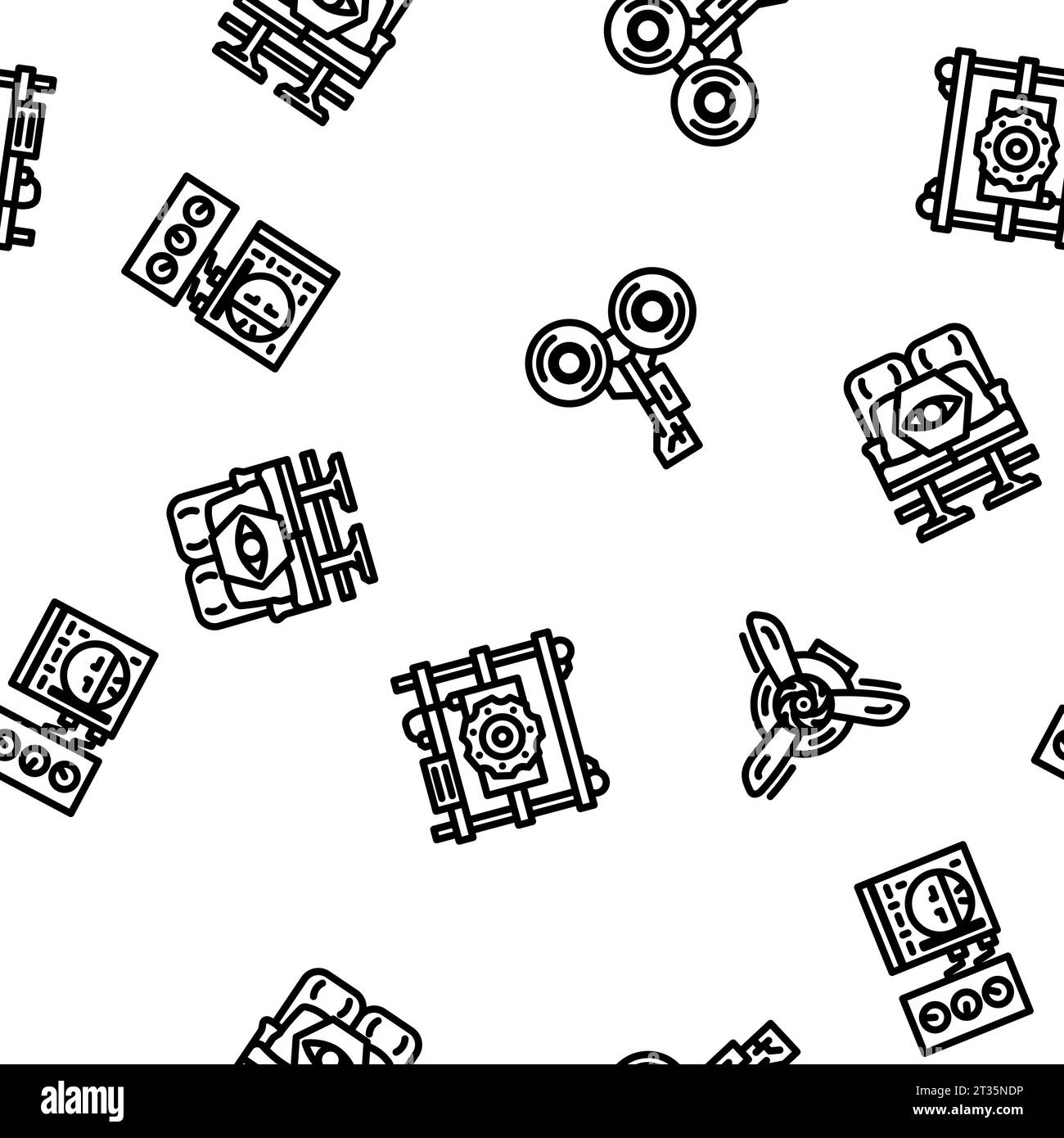 aircraft mechanic aviation seamless pattern vector Stock Vector Image & Art - Alamy