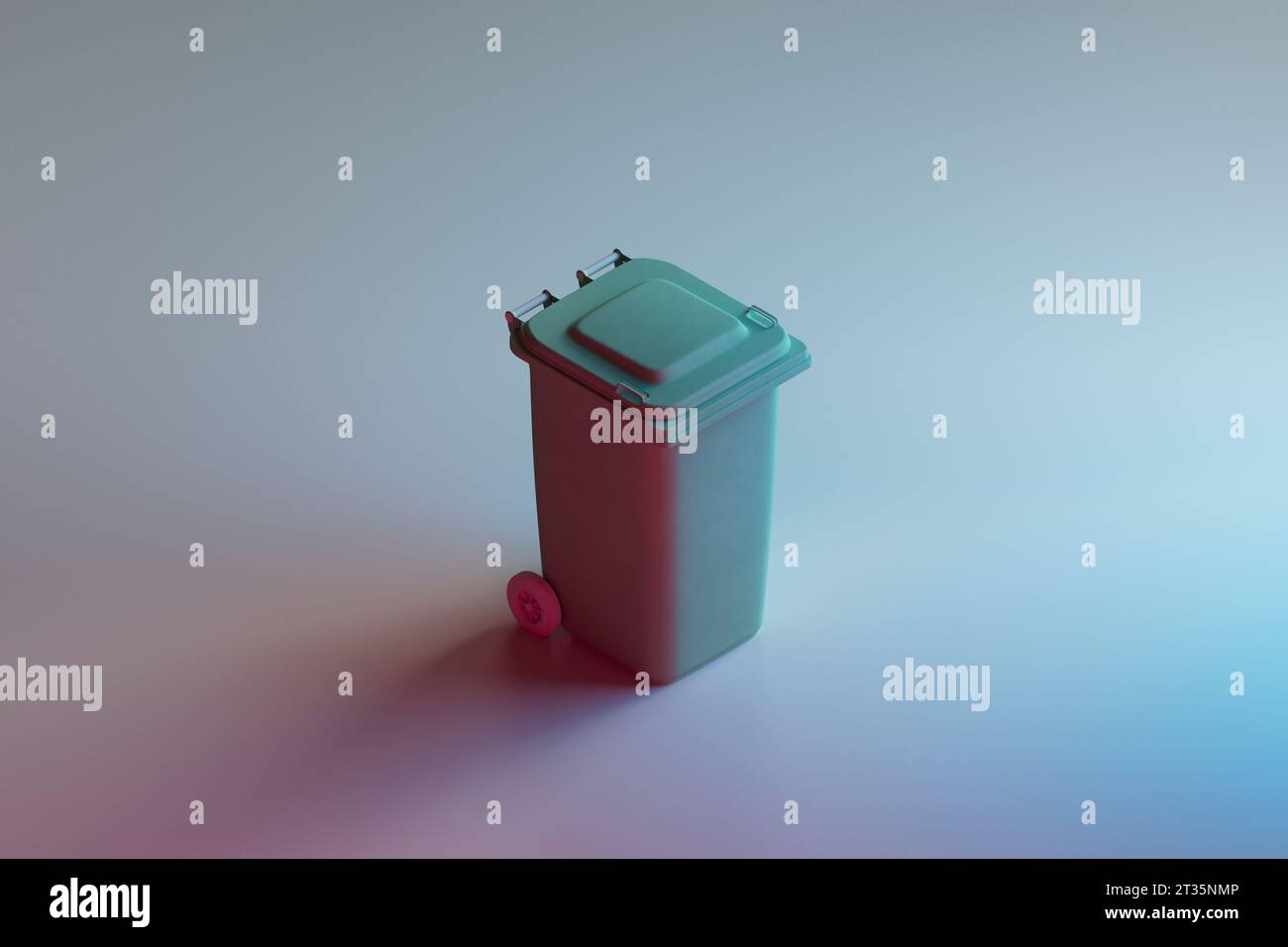 3D render of wheeled garbage can Stock Photo - Alamy