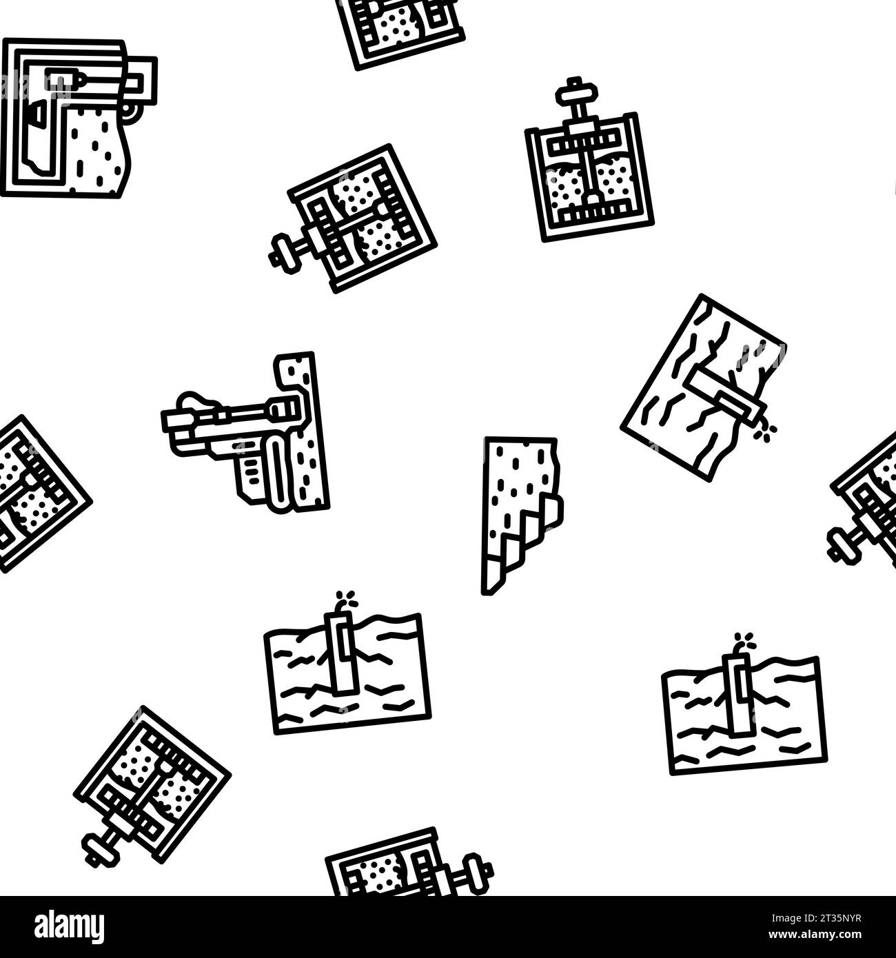 Mining Engineer Industry Seamless Pattern Vector Stock Vector Image And Art Alamy