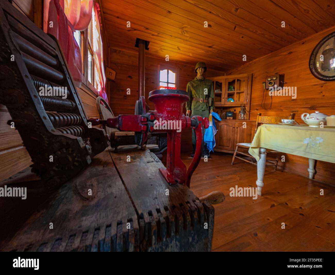 Replica of a vintage dining room Stock Photo - Alamy