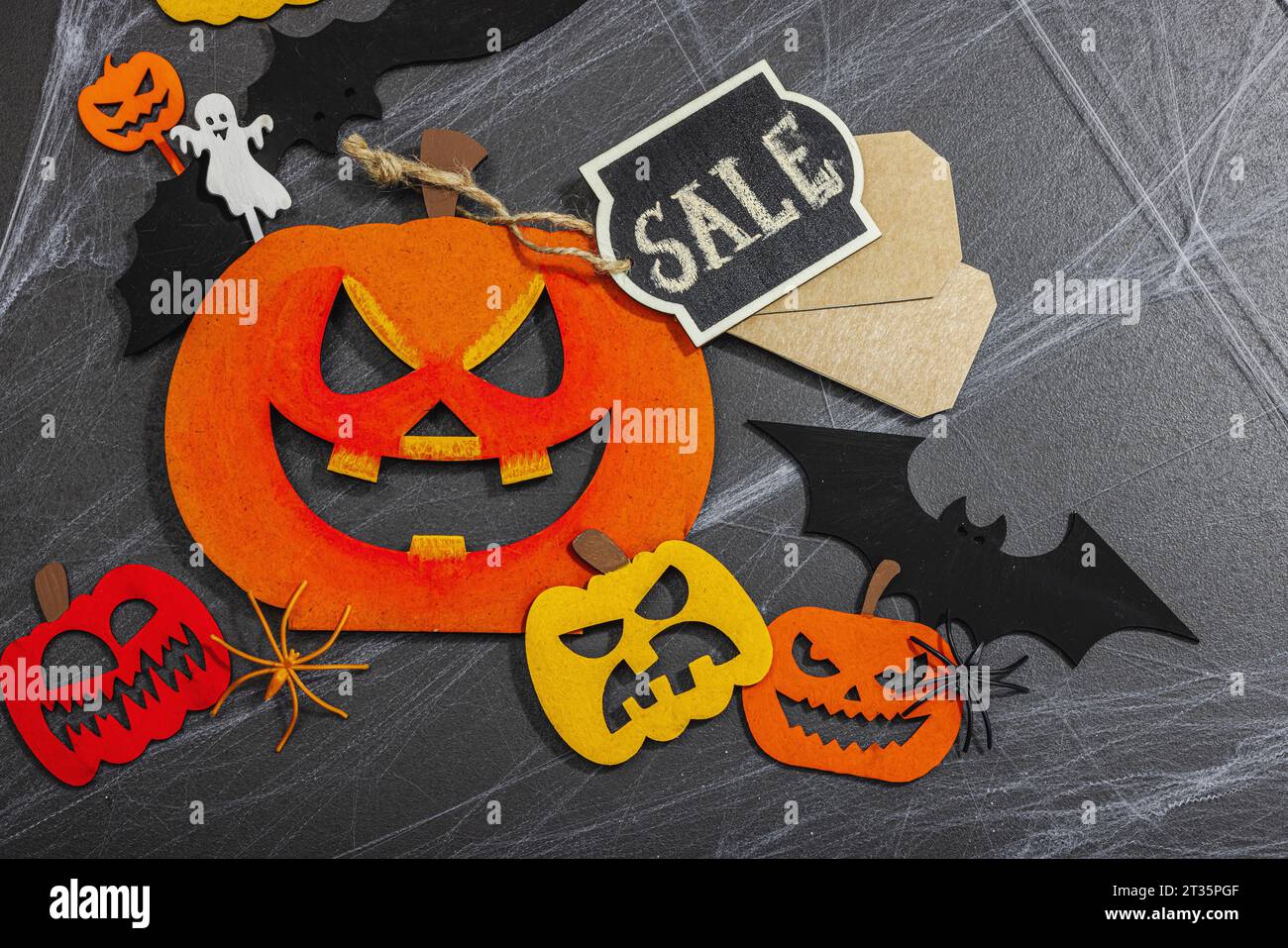 Sale concept, traditional festive composition for Halloween party ...