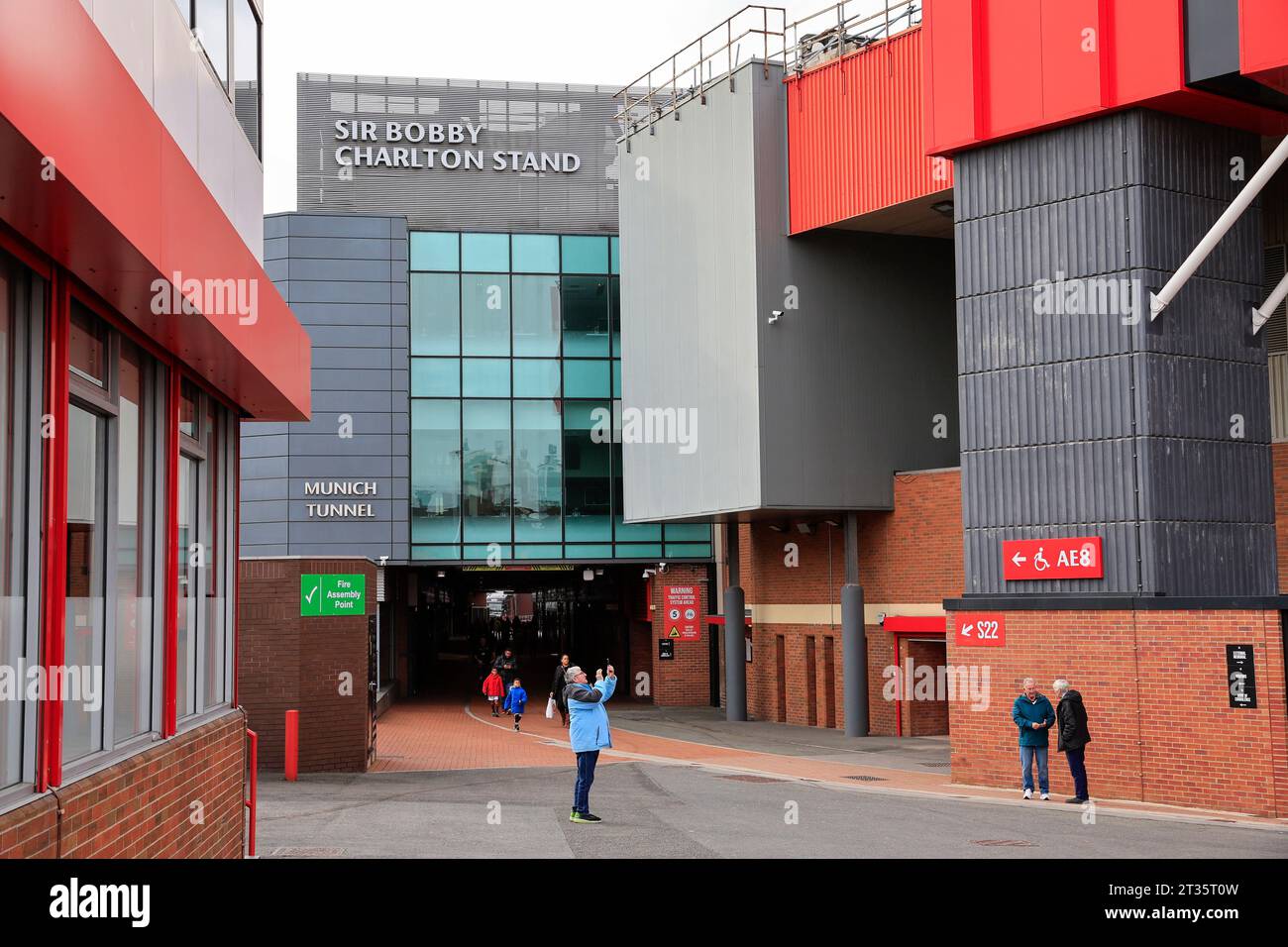 The Sir Bobby Charlton stand and Munich Tunnel at Old Trafford ...