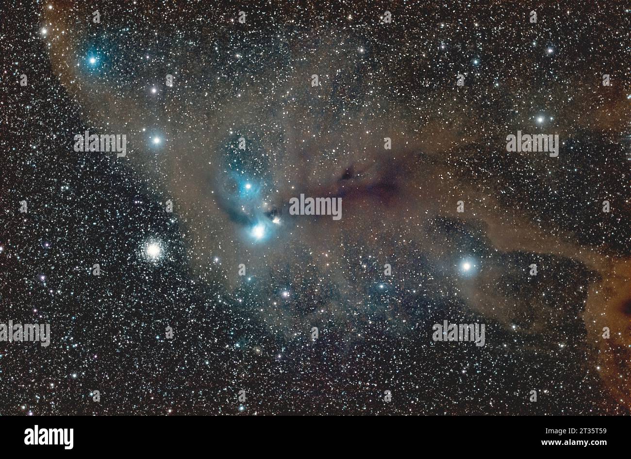 Reflection nebula NGC 6726 in Corona Australis constellation Stock ...