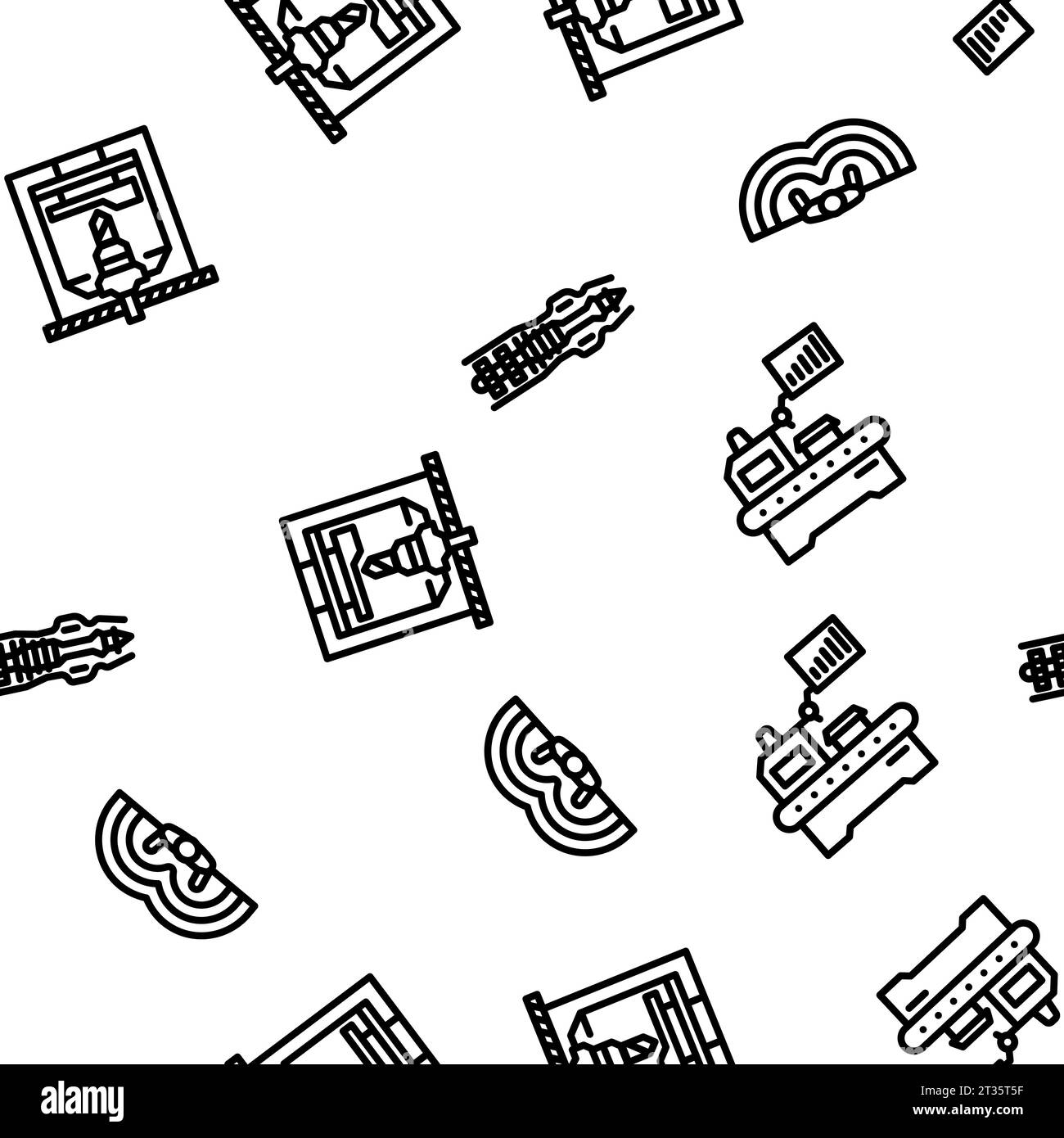 mechanical engineer industry vector seamless pattern Stock Vector Image ...