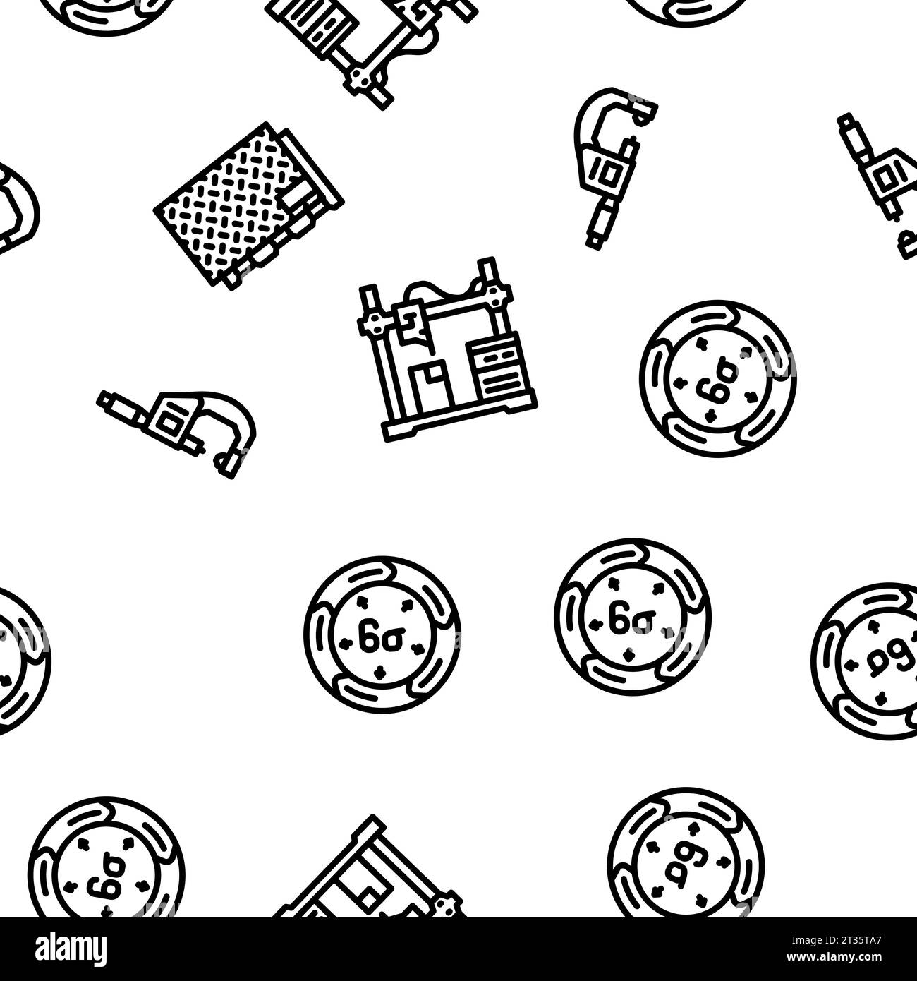 manufacturing factory production vector seamless pattern Stock Vector ...