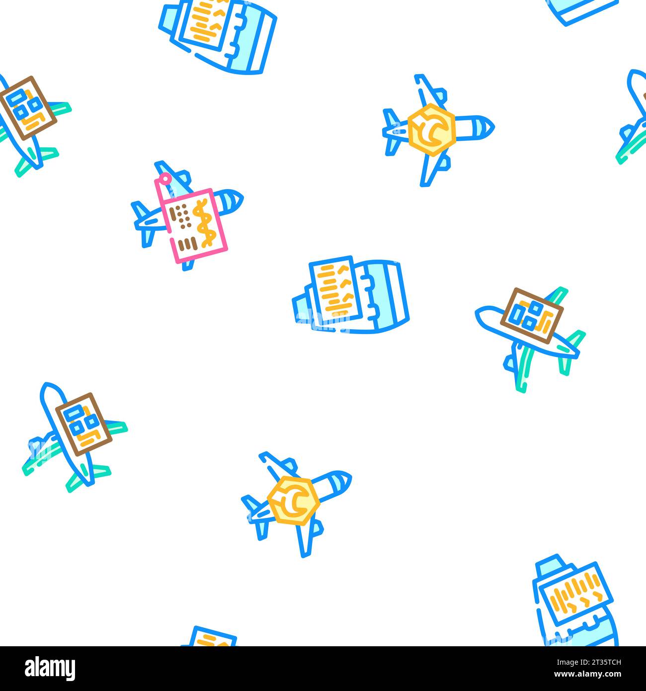 aircraft mechanic aviation seamless pattern vector Stock Vector Image ...