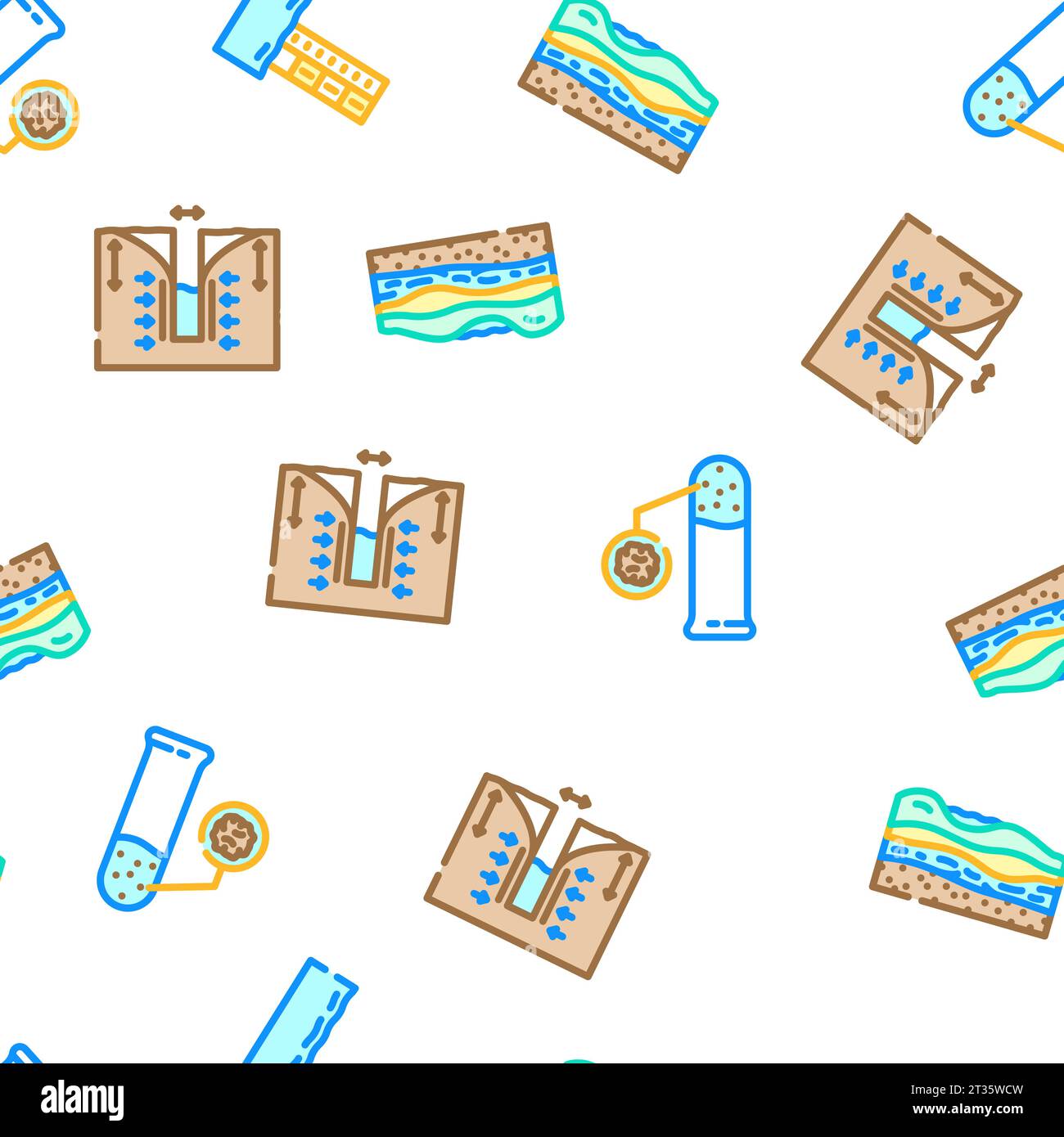 hydrogeologist industrial seamless pattern vector Stock Vector Image & Art - Alamy