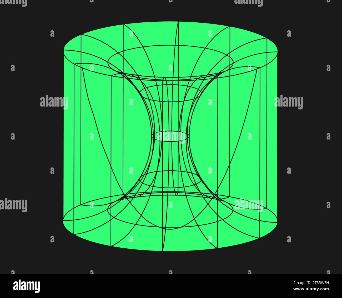 Cyber geometry y2k element. Cyberpunk shape. Isolated style on black ...