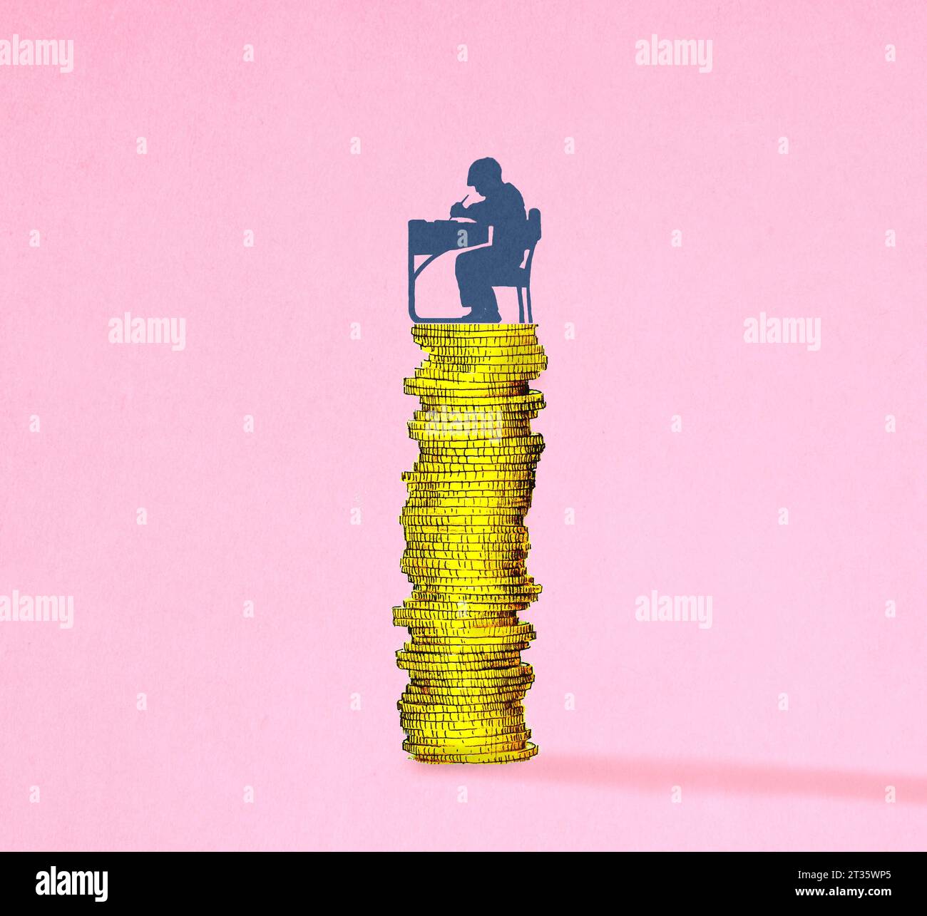 Money stack silhouette hi-res stock photography and images - Alamy