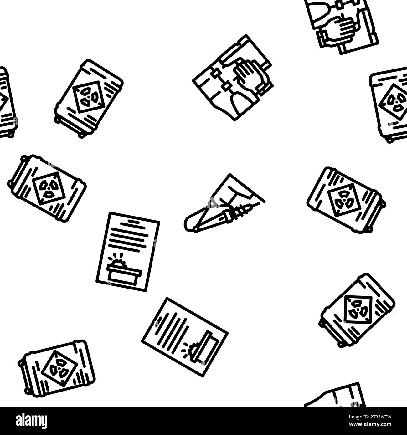 Engineering Tool Work Equipment Vector Seamless Pattern Stock Vector