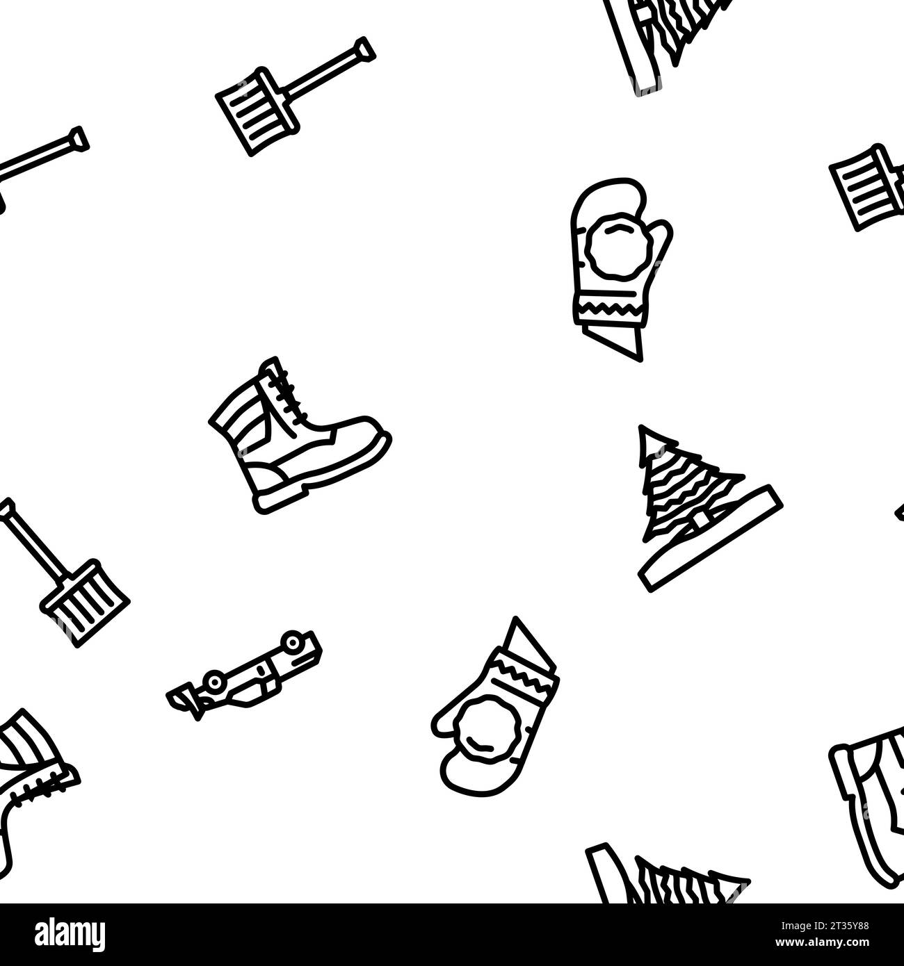 Christmas tree snowfall seamless Cut Out Stock Images & Pictures - Alamy