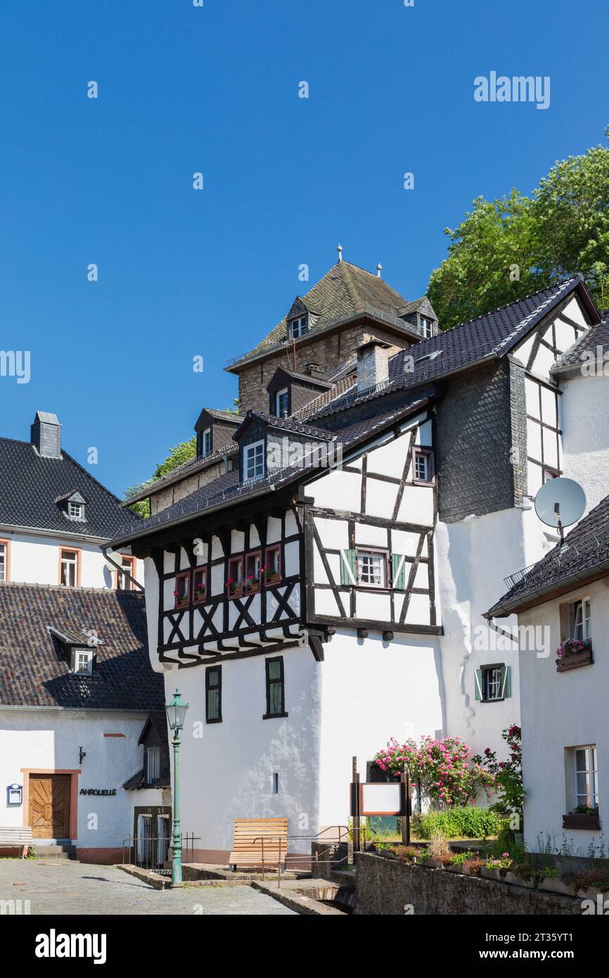 Germany, North Rhine Westphalia, Blankenheim, Historic half-timbered ...