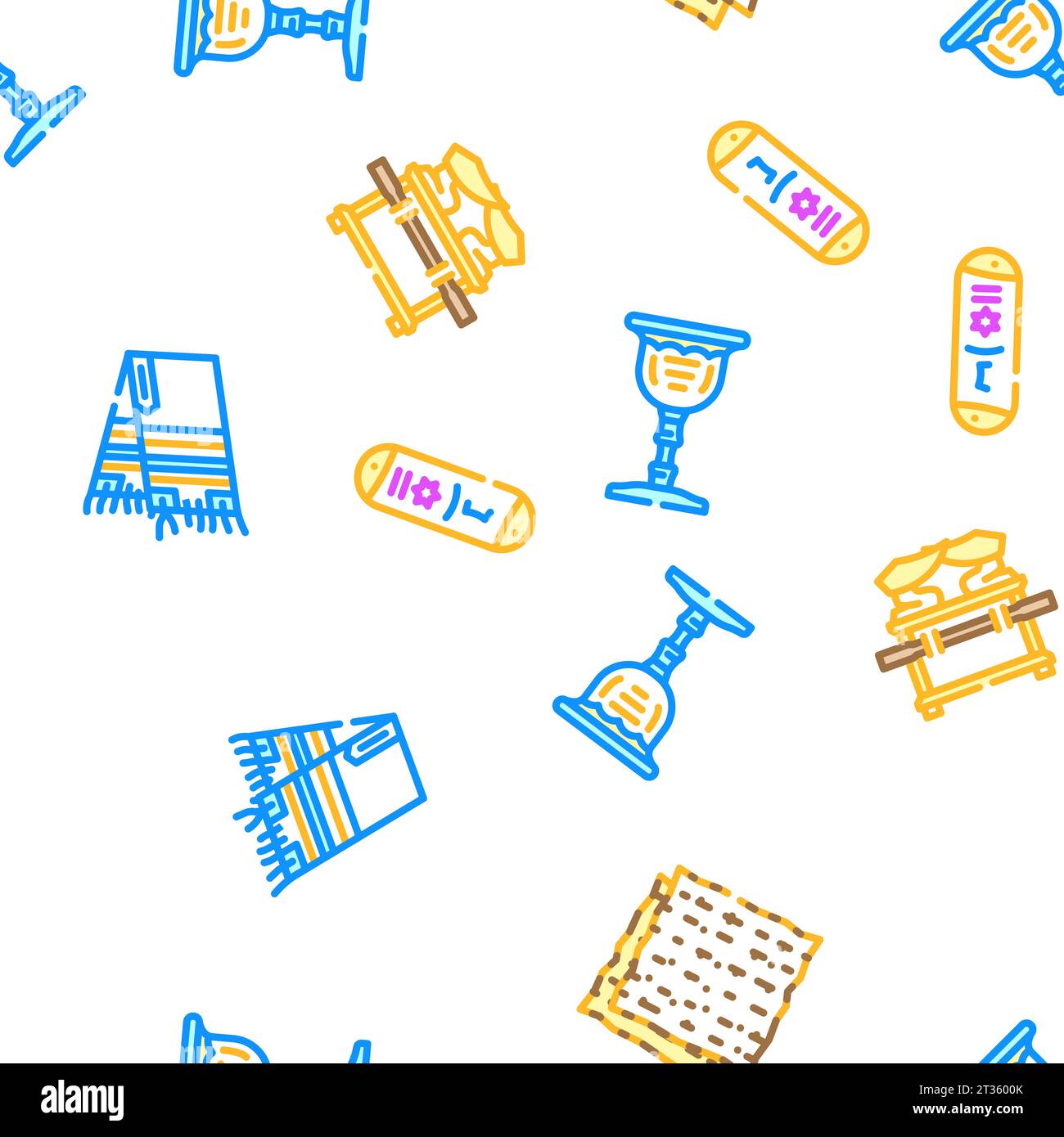 judaism religion jewish vector seamless pattern Stock Vector Image ...