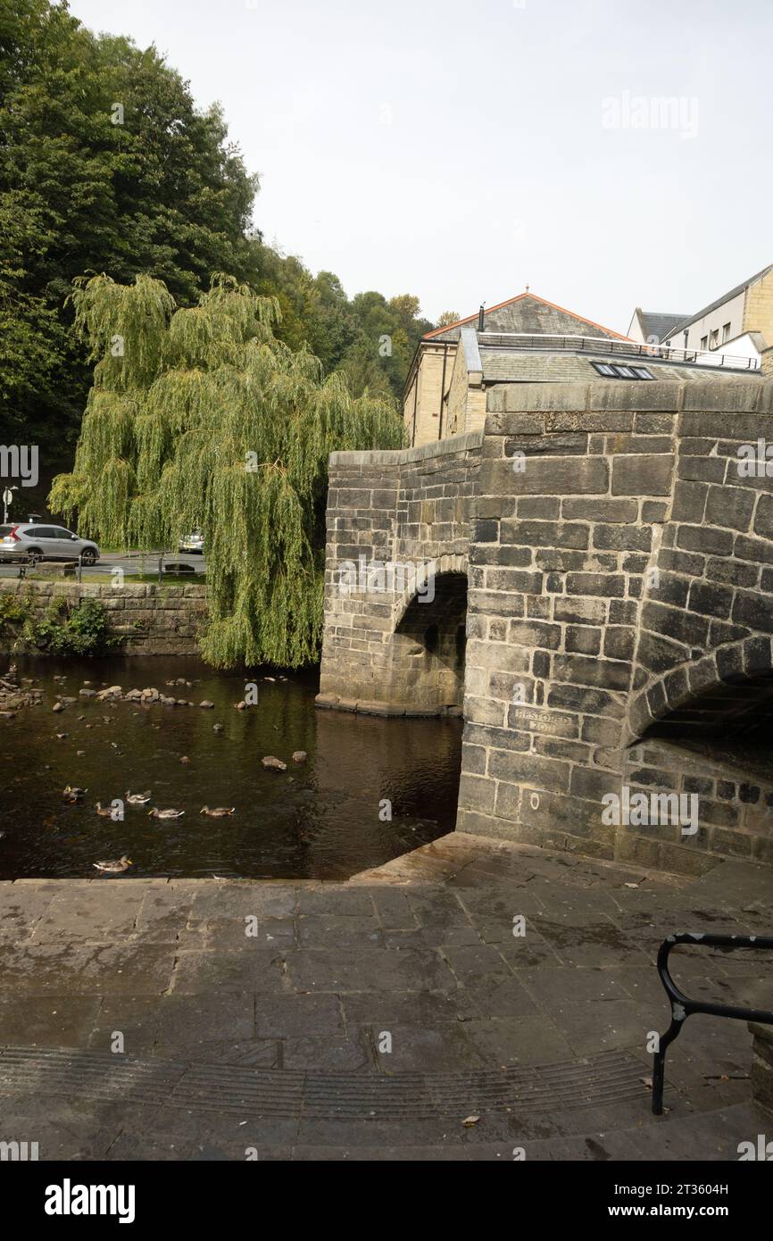 St George's Bridge crossing Hebden Water Hebden Bridge West Yorkshire ...