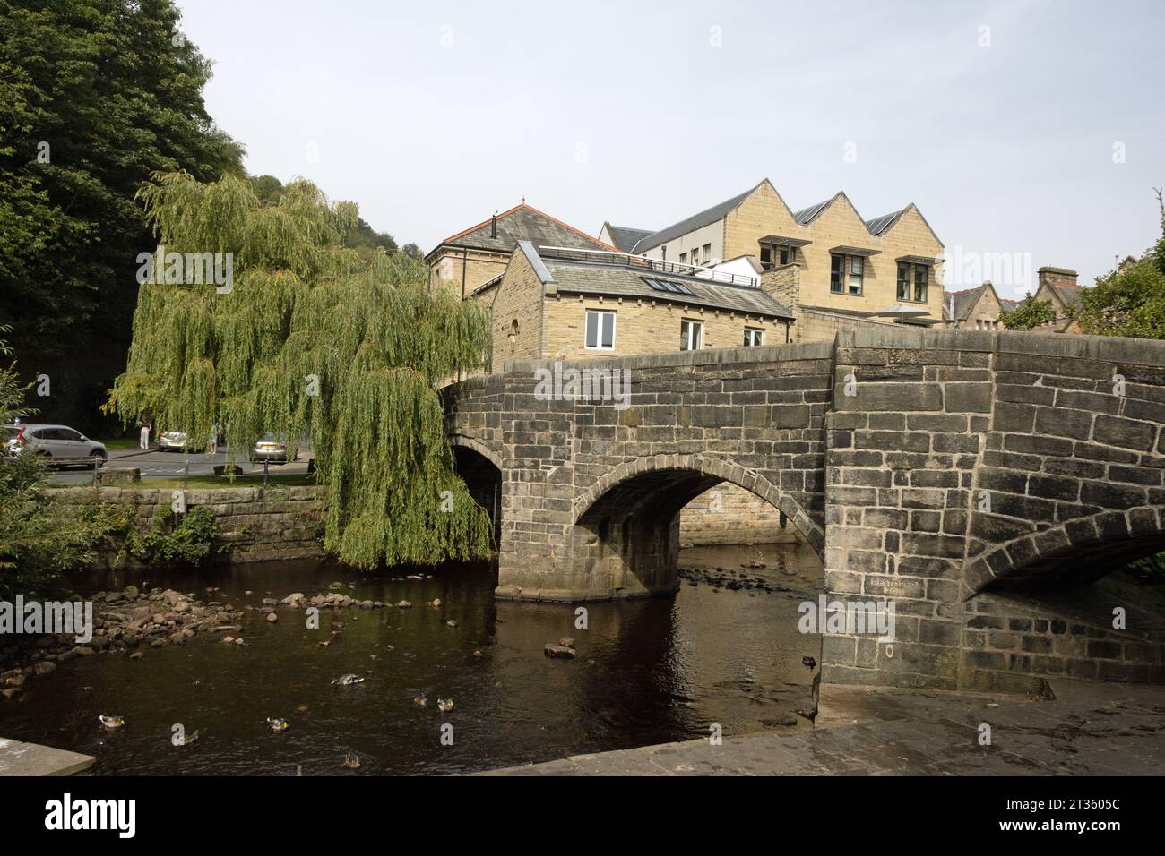 St George's Bridge crossing Hebden Water Hebden Bridge West Yorkshire ...