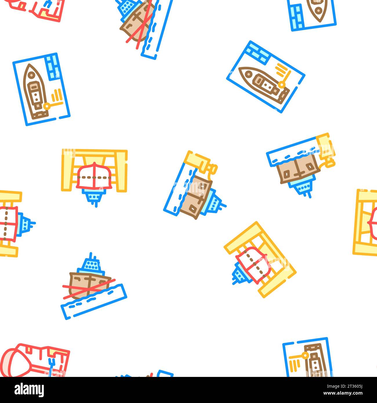 marine engineering ship seamless pattern vector Stock Vector Image ...