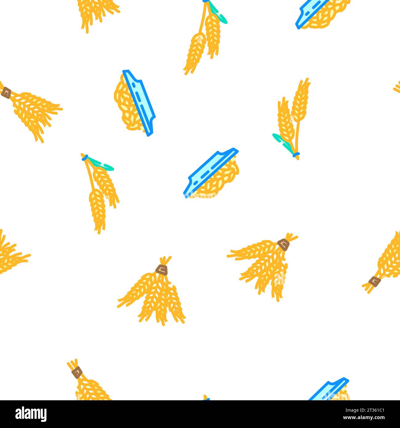 barley grain wheat seamless pattern vector Stock Vector Image & Art - Alamy