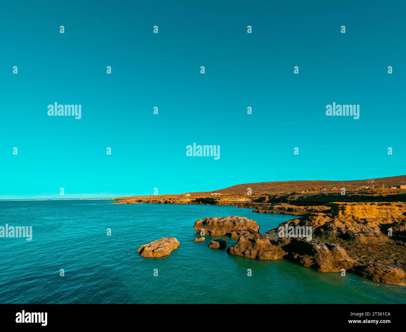 Coastal landscape with cliffs and rocks Stock Photo - Alamy