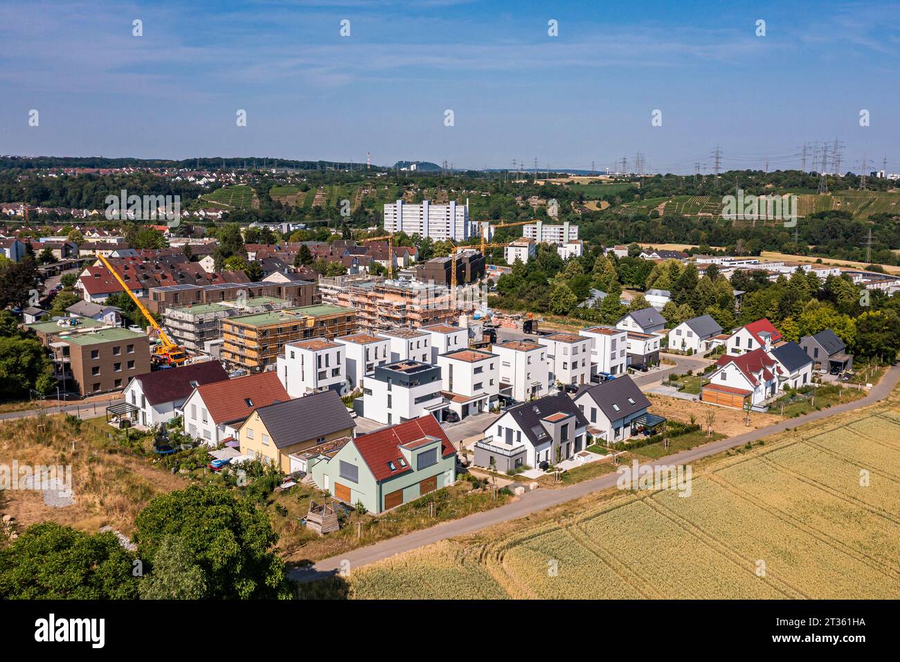 Construction site and new construction residential houses hi-res stock ...