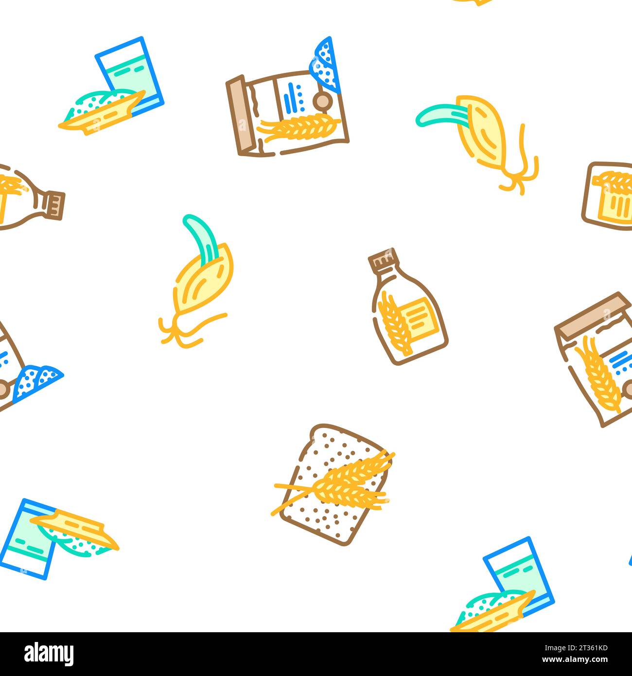 barley grain wheat seamless pattern vector Stock Vector Image & Art - Alamy