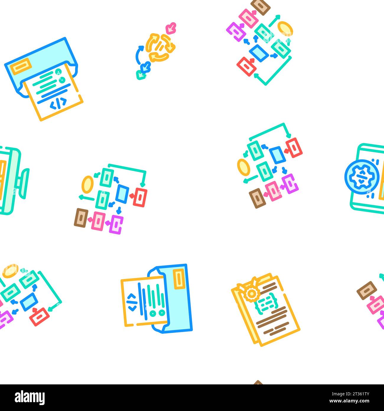 software compute, engineer vector seamless pattern Stock Vector Image & Art - Alamy