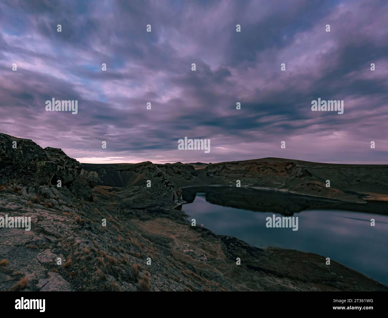 Blue Lagoon. Beautiful lagoon inside the crater of an inactive volcano ...
