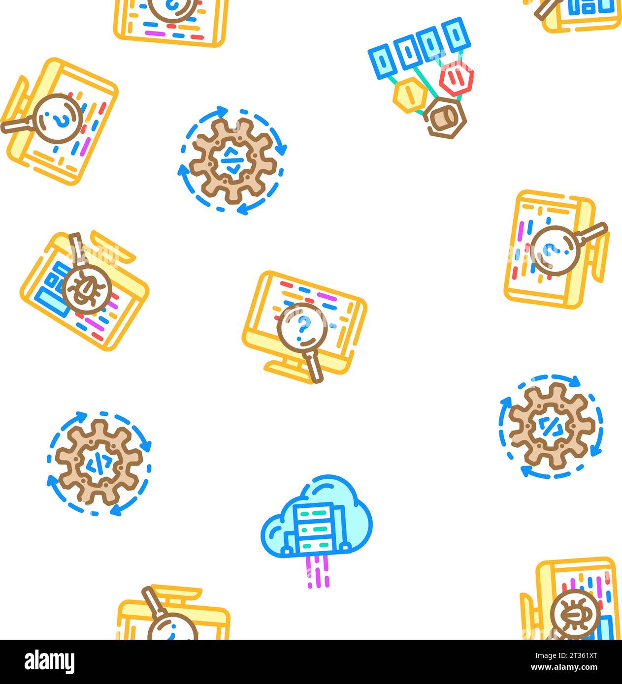 software compute, engineer vector seamless pattern Stock Vector Image & Art - Alamy