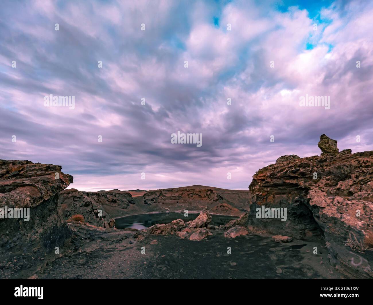 Blue Lagoon. Beautiful lagoon inside the crater of an inactive volcano ...
