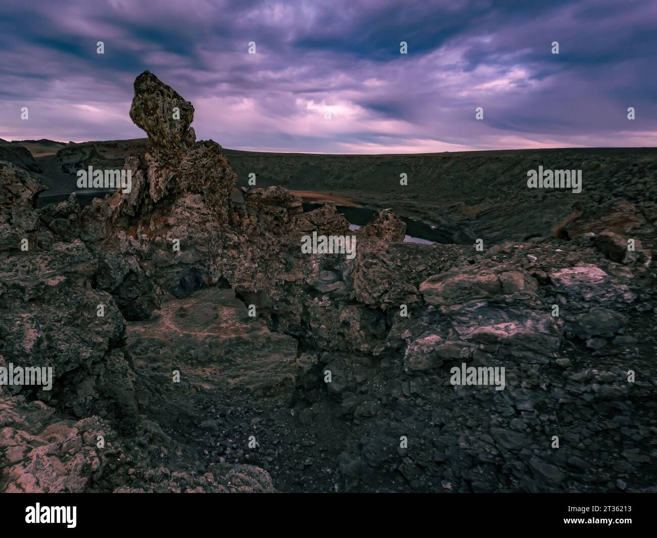 Blue Lagoon. Beautiful lagoon inside the crater of an inactive volcano ...