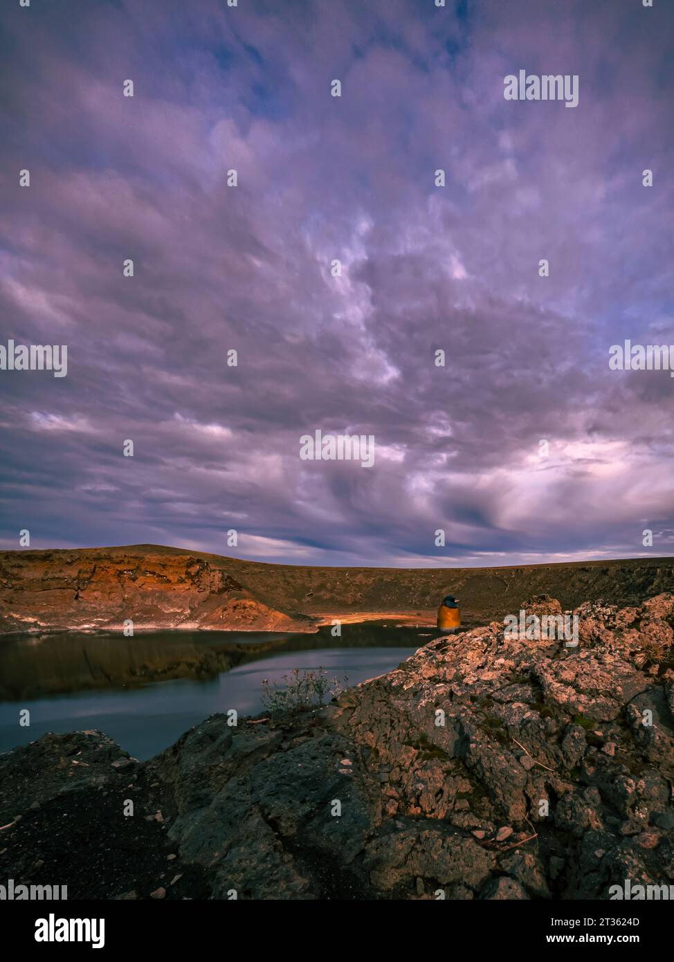 Blue Lagoon. Beautiful lagoon inside the crater of an inactive volcano ...