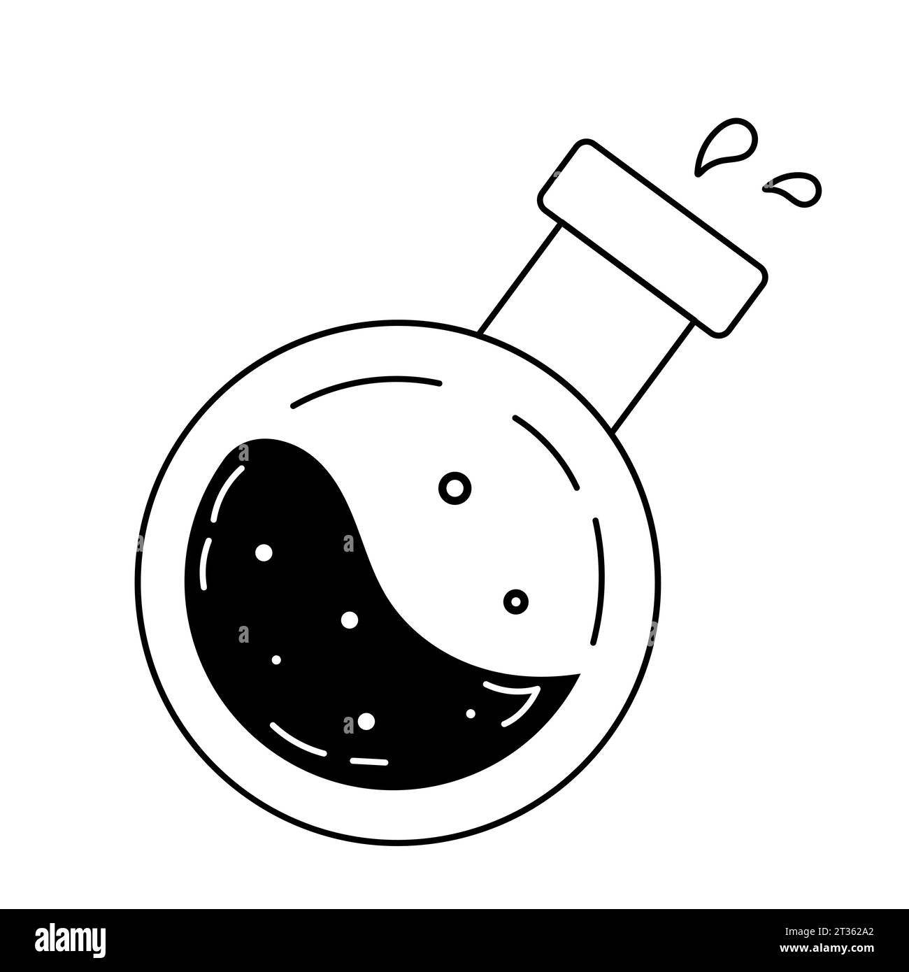 Elixir bottle line icon Stock Vector Images - Alamy