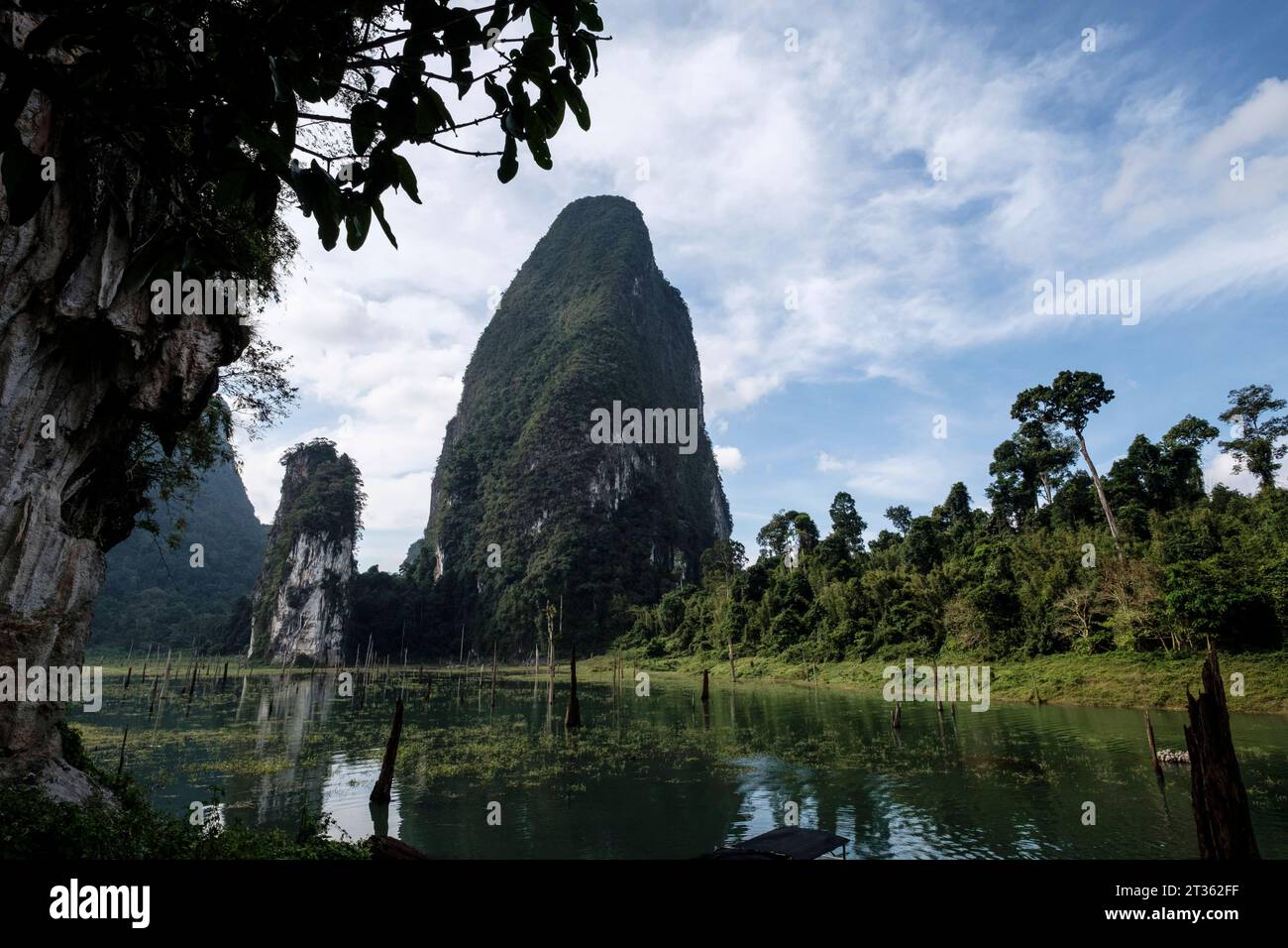 Landschaft beim Eingang der Pra Kai Petch Cave - Khao Sok Nationalpark ...