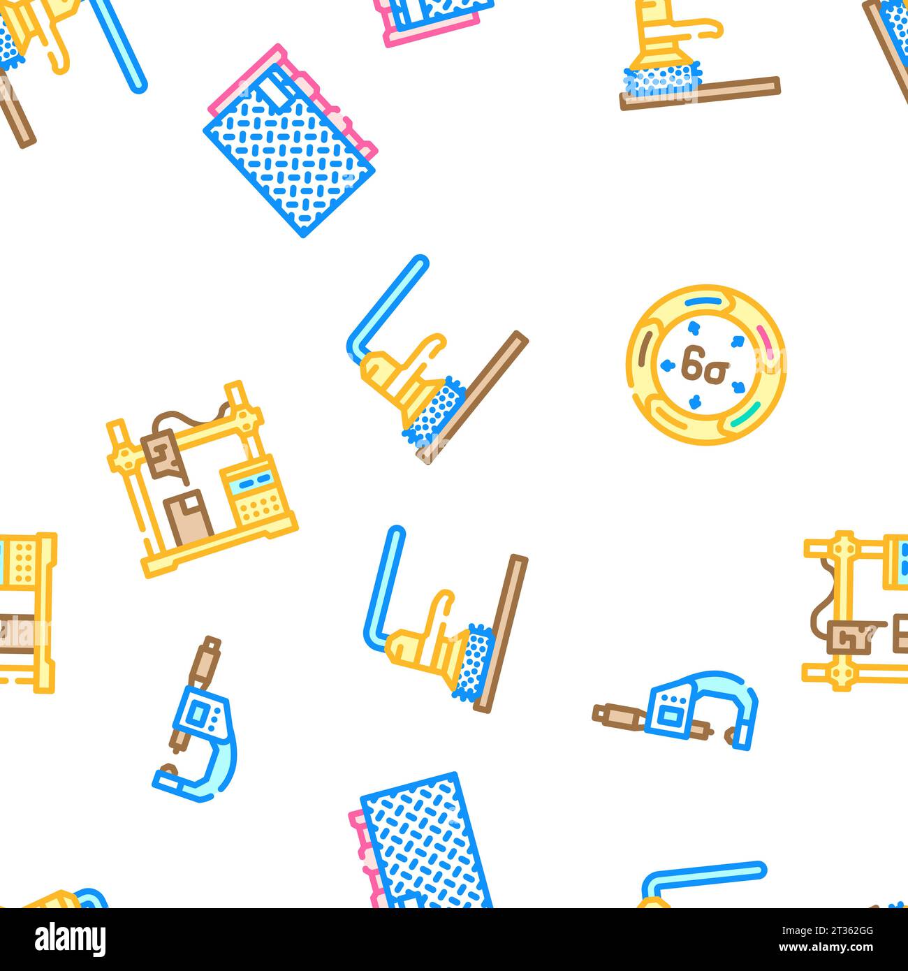 manufacturing factory production vector seamless pattern Stock Vector ...