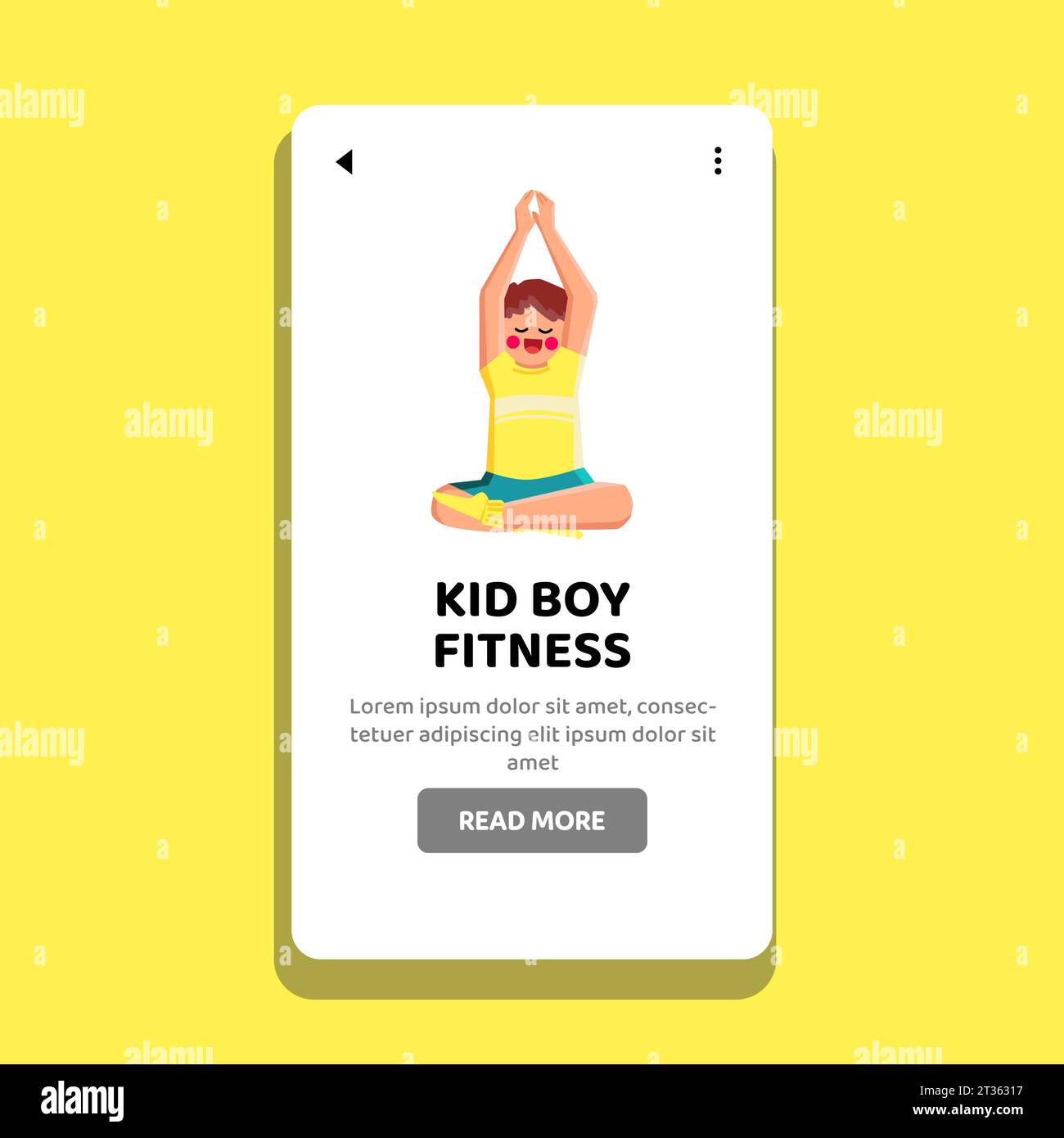 kid boy fitness vector Stock Vector Image & Art - Alamy