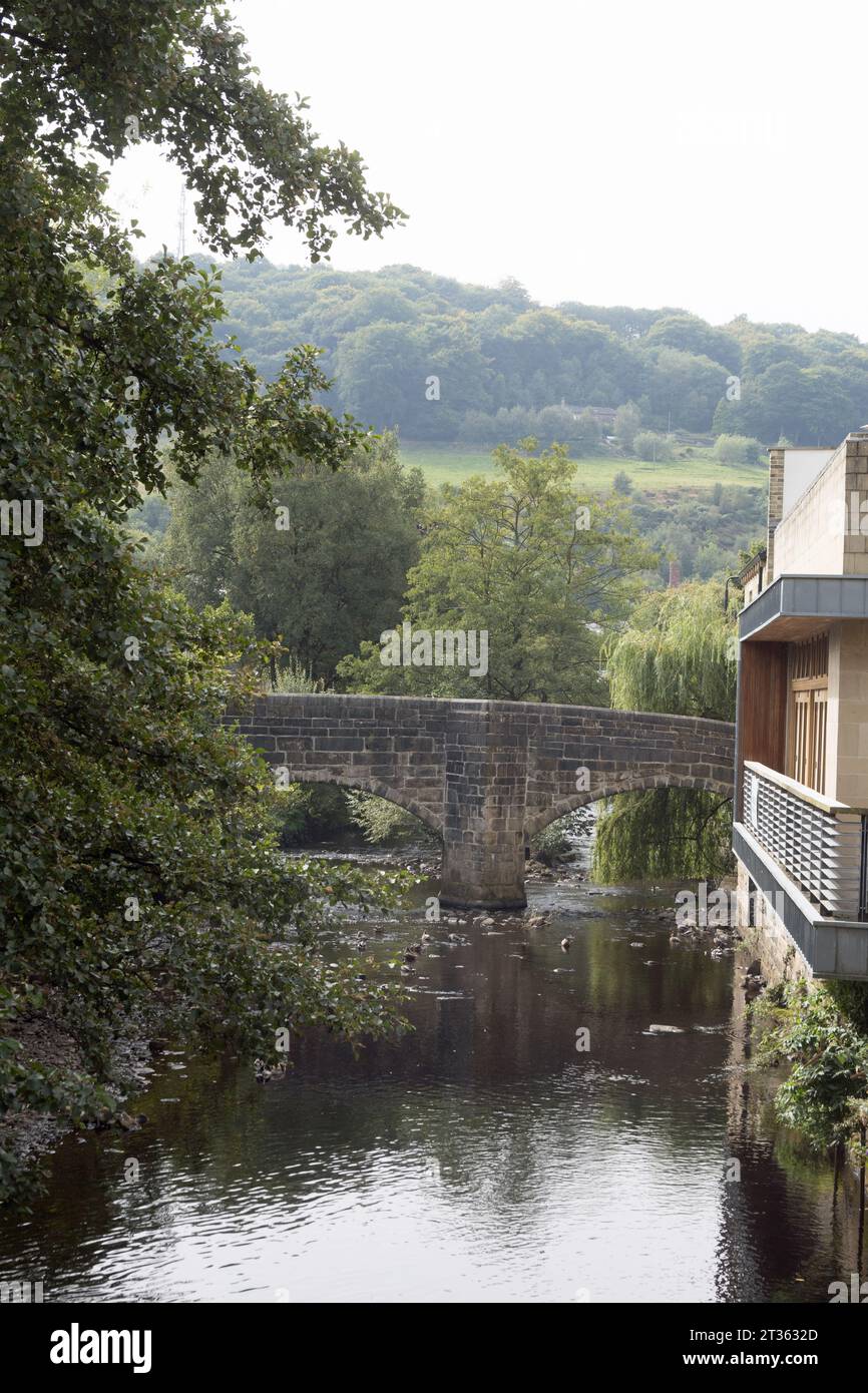 St George's Bridge crossing Hebden Water Hebden Bridge West Yorkshire ...