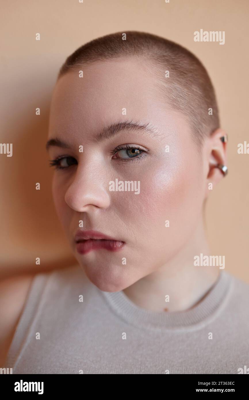 Woman biting lip lips hi-res stock photography and images - Alamy
