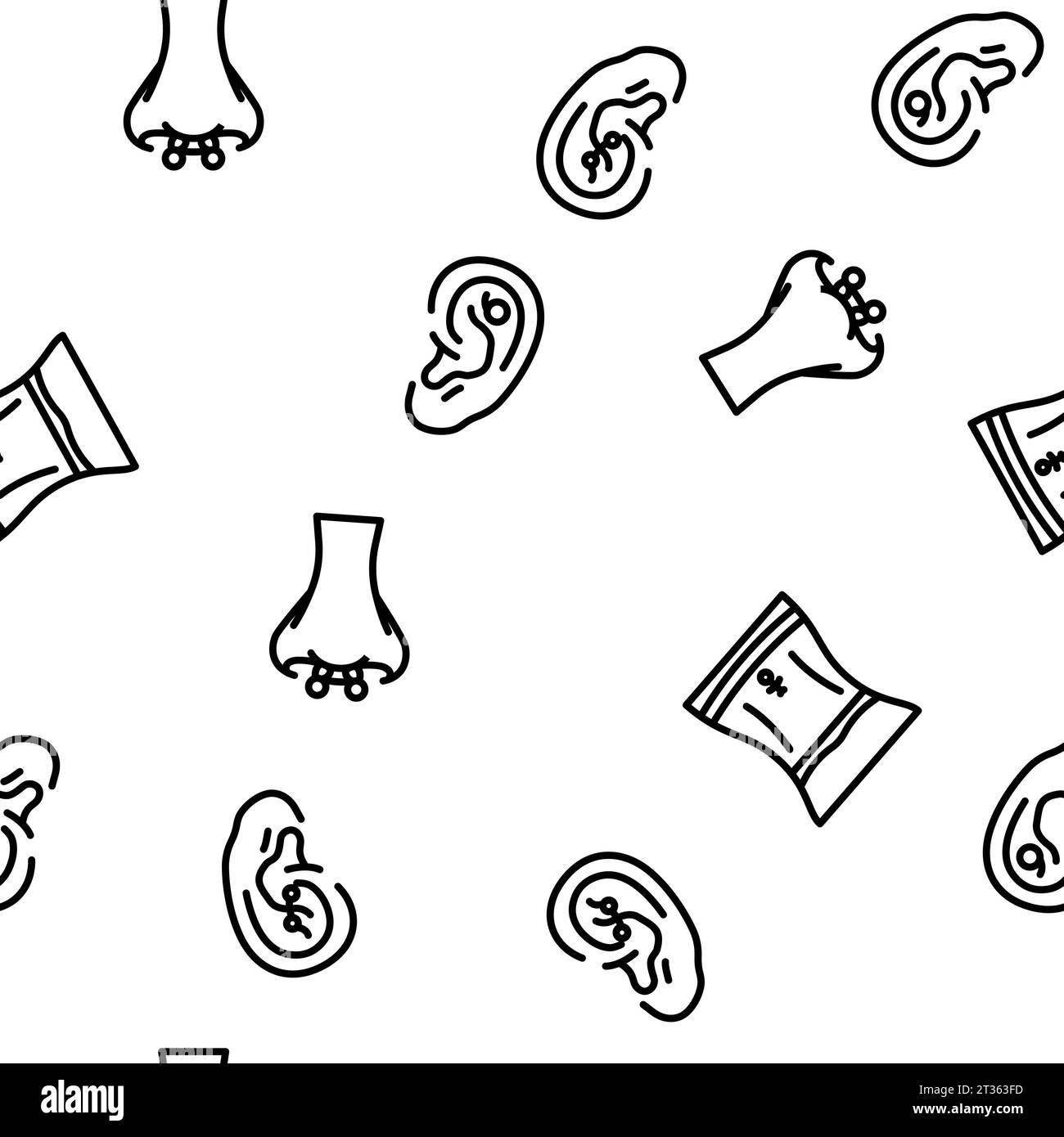 Woman earrings nose ring Stock Vector Images - Alamy