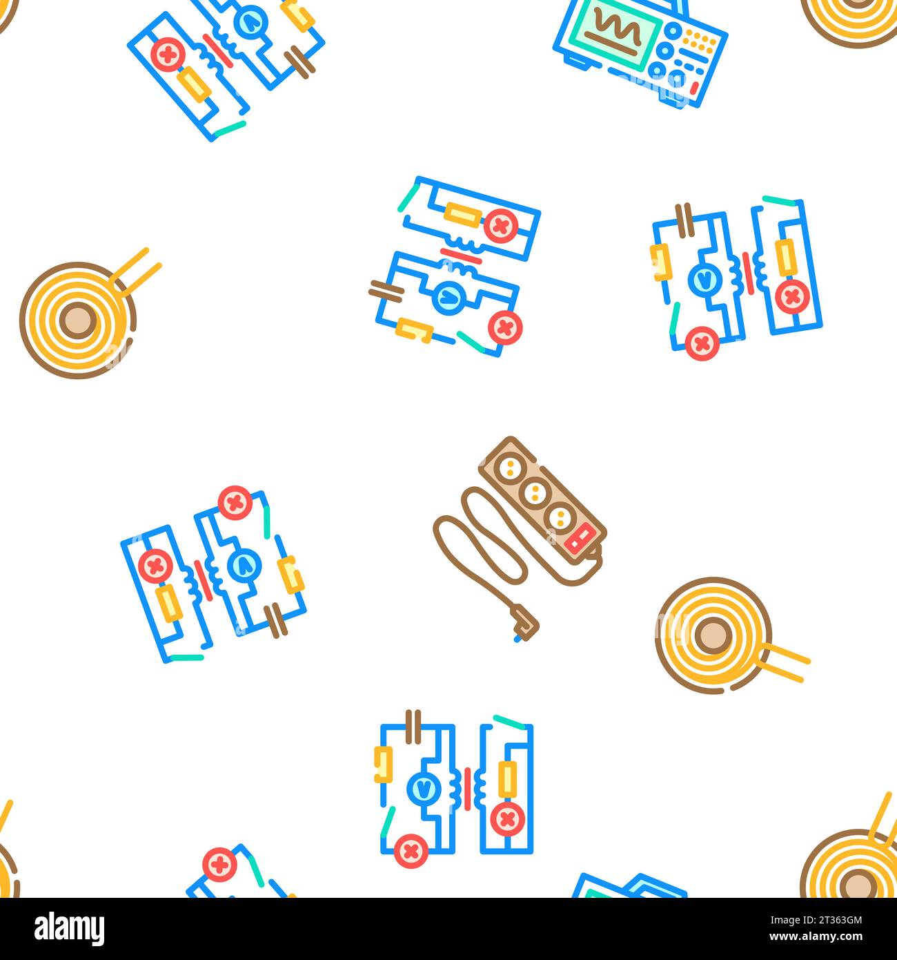 engineer worker industry vector seamless pattern Stock Vector Image ...