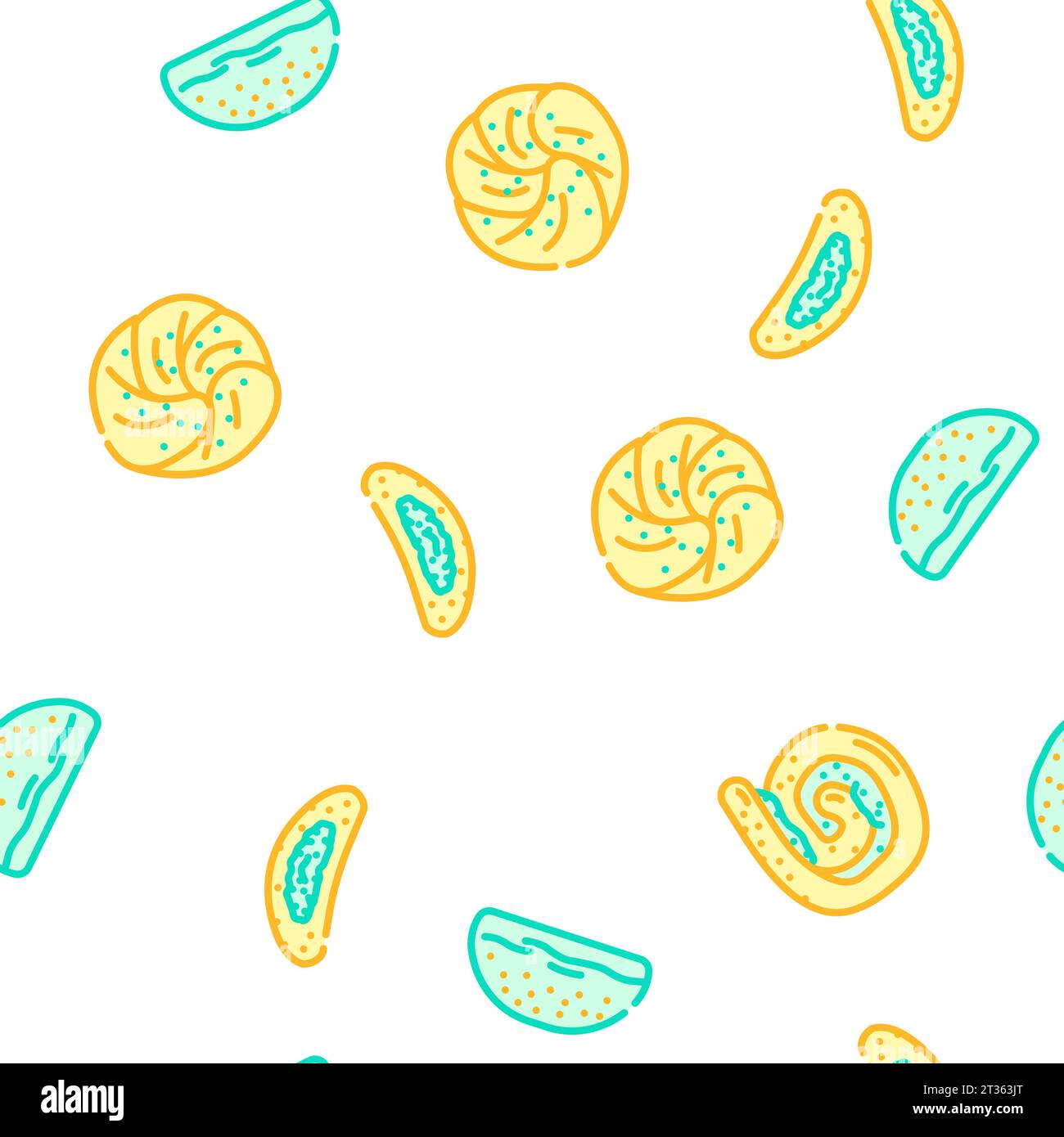 bun bread burger hamburger vector seamless pattern Stock Vector Image ...