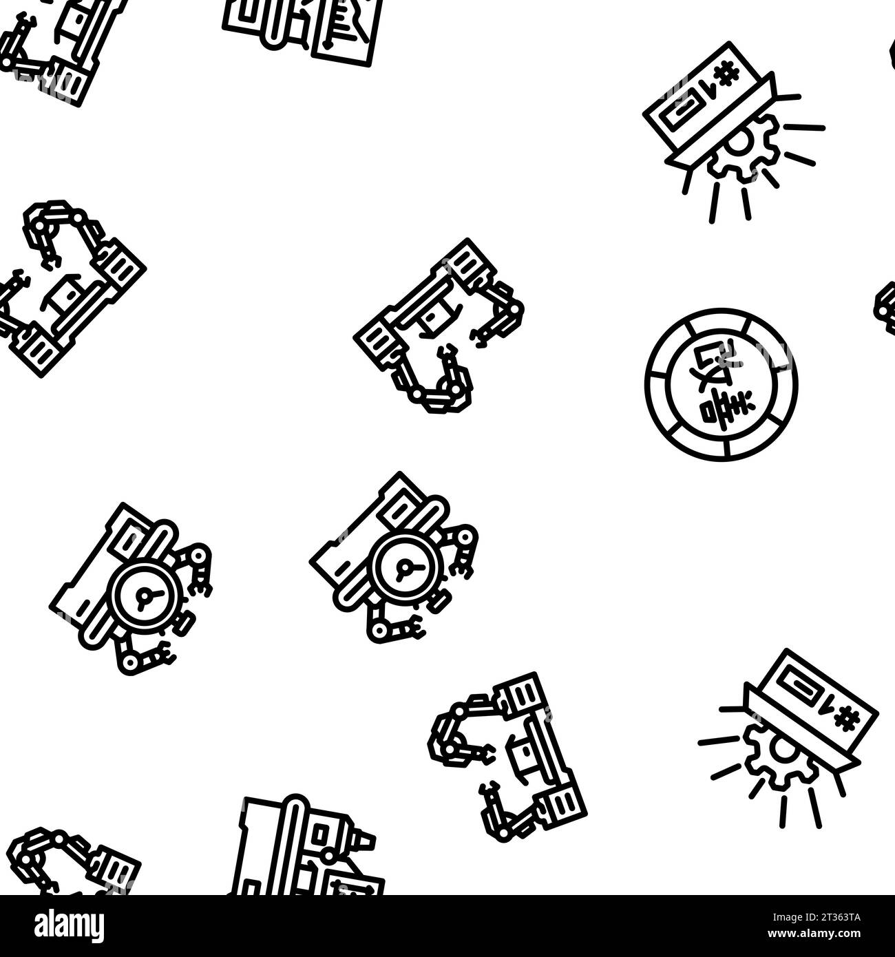 manufacturing factory production vector seamless pattern Stock Vector ...