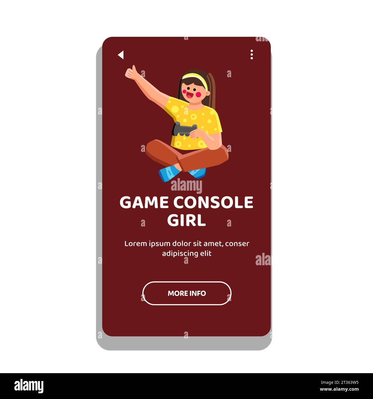 technology game console girl vector Stock Vector Image & Art - Alamy