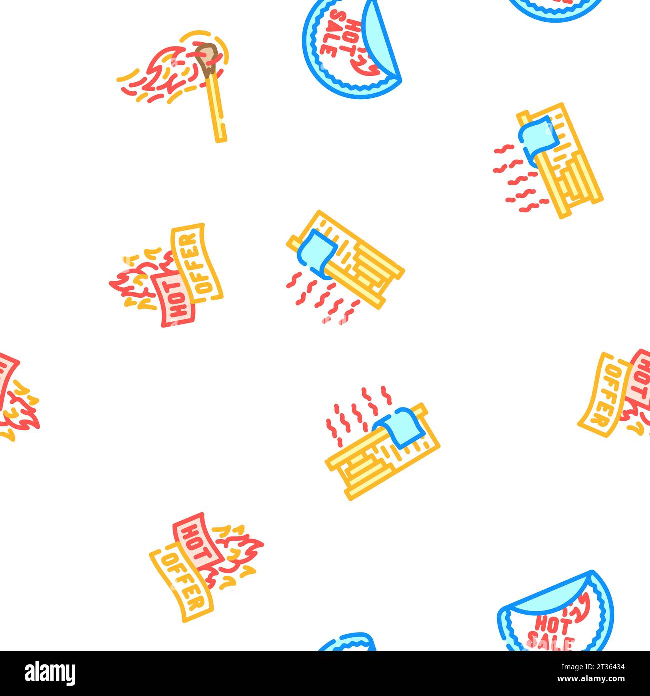 hot heat cold fire vector seamless pattern Stock Vector Image & Art - Alamy
