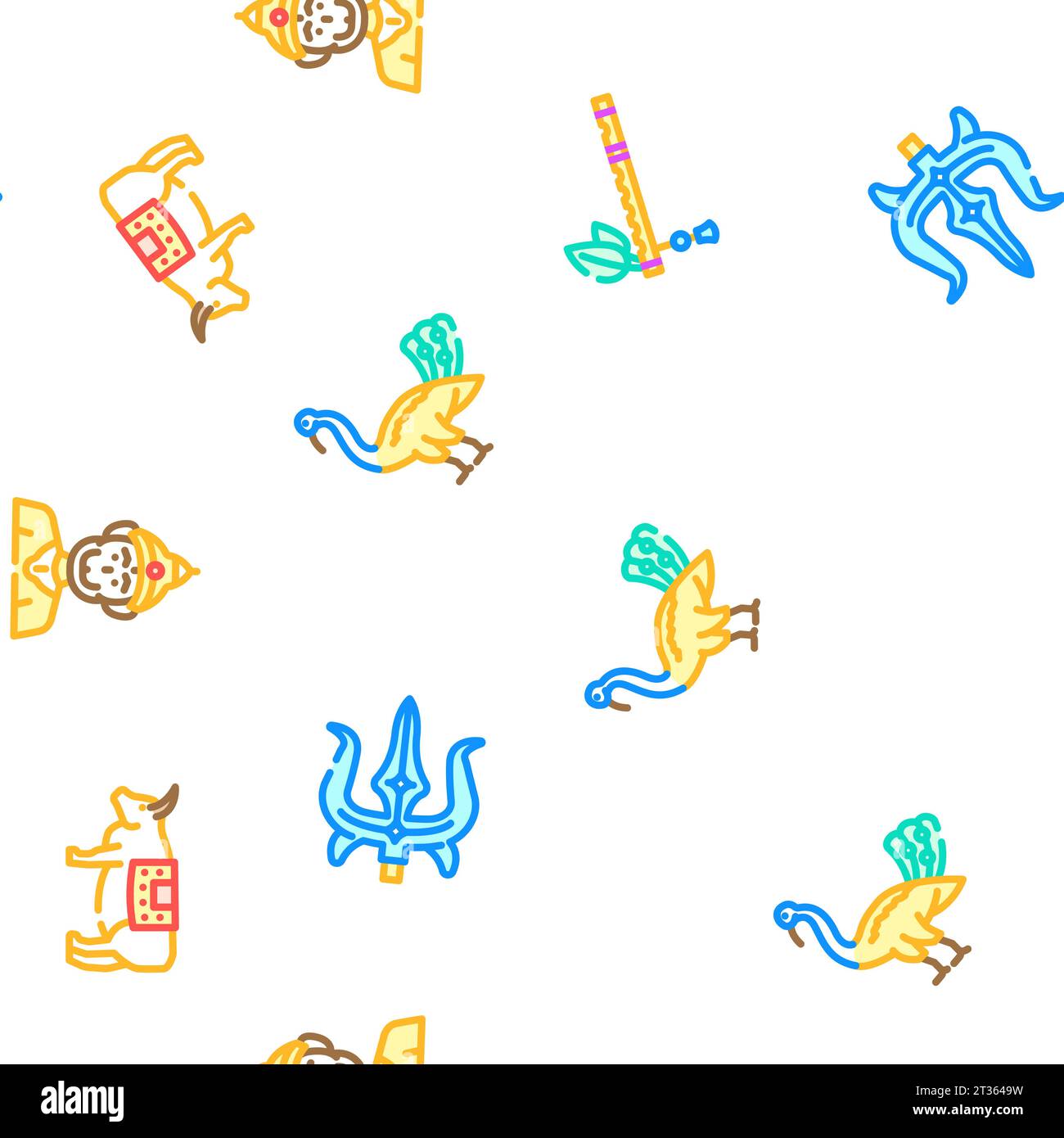 hinduism hindu god om vector seamless pattern Stock Vector Image & Art ...