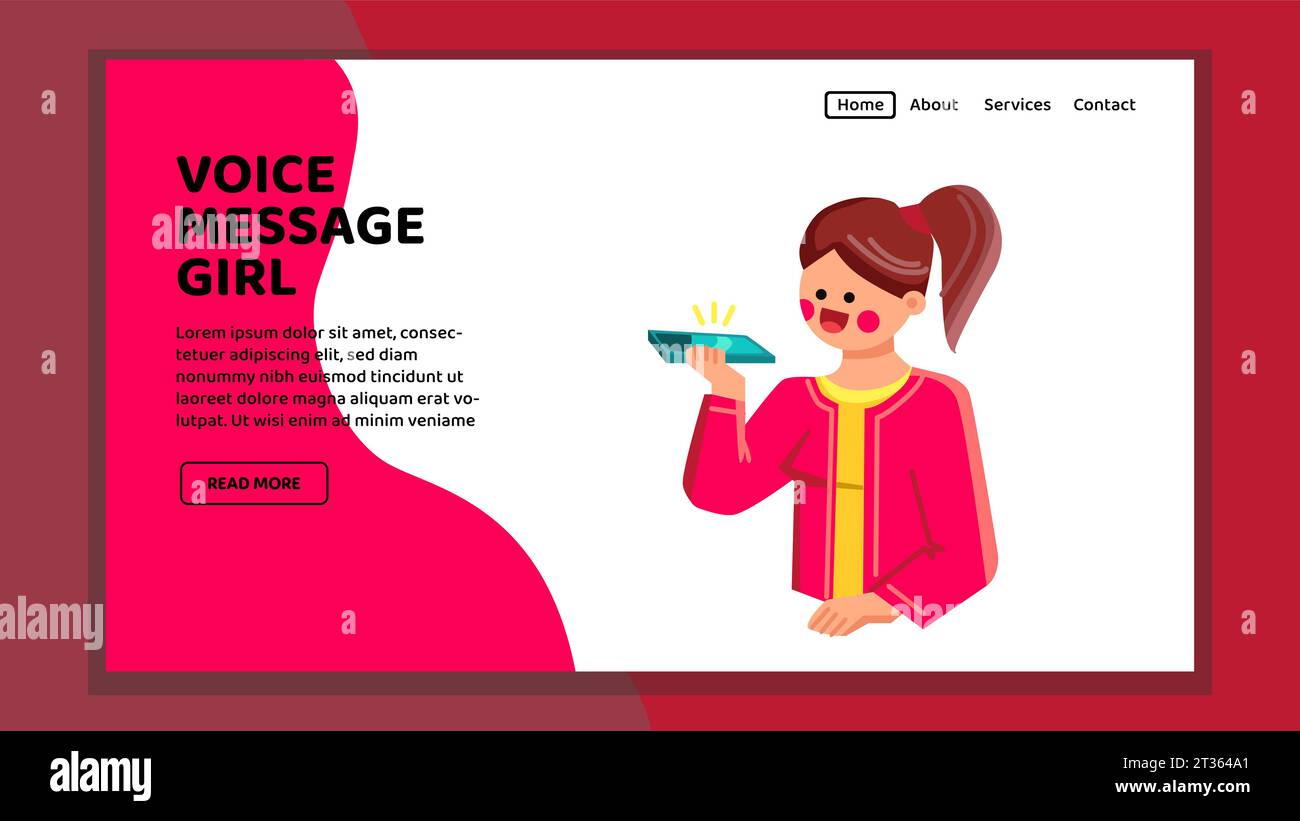 young voice message girl vector Stock Vector Image & Art - Alamy